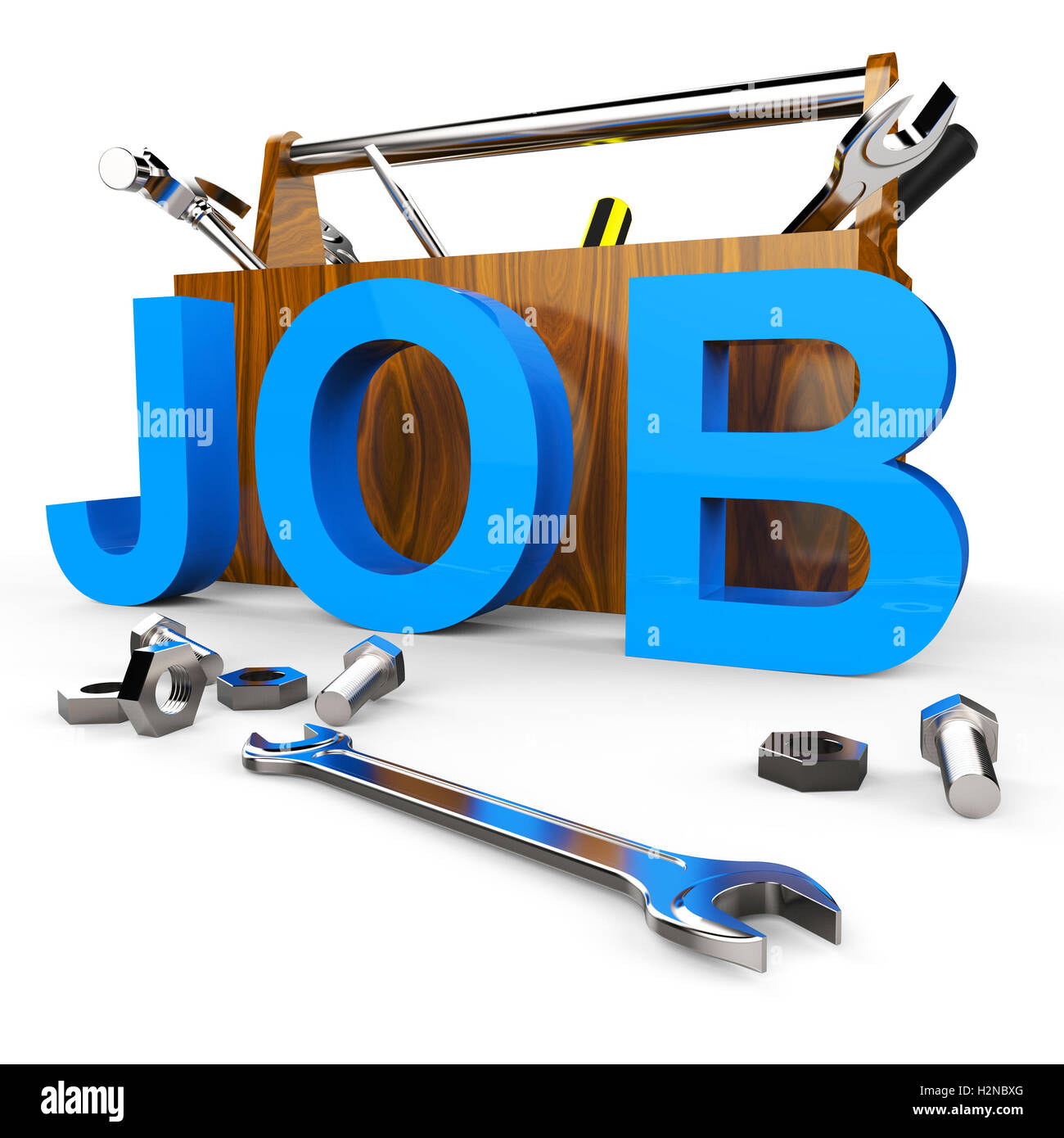 Job Word Showing Hire Me And Career Stock Photo - Alamy