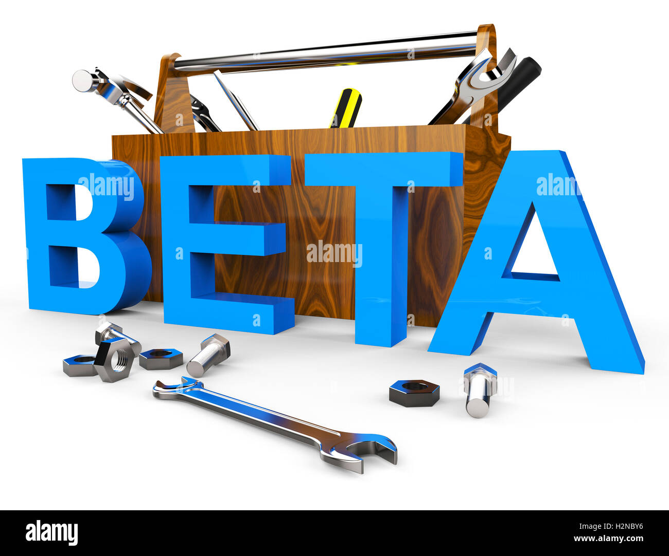 Beta Software Representing Download Testing And Version Stock Photo - Alamy