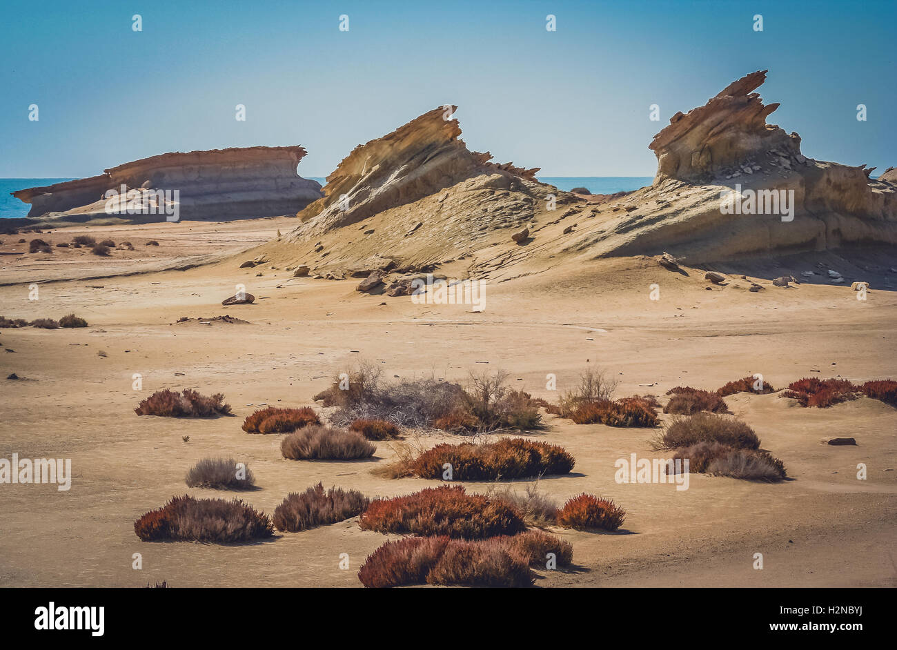 Landscape of the Quesh island, the biggest island in the Strait of ...