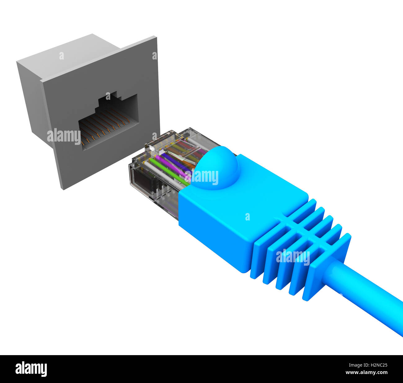 Network Connection Indicating World Wide Web And Website Stock Photo ...