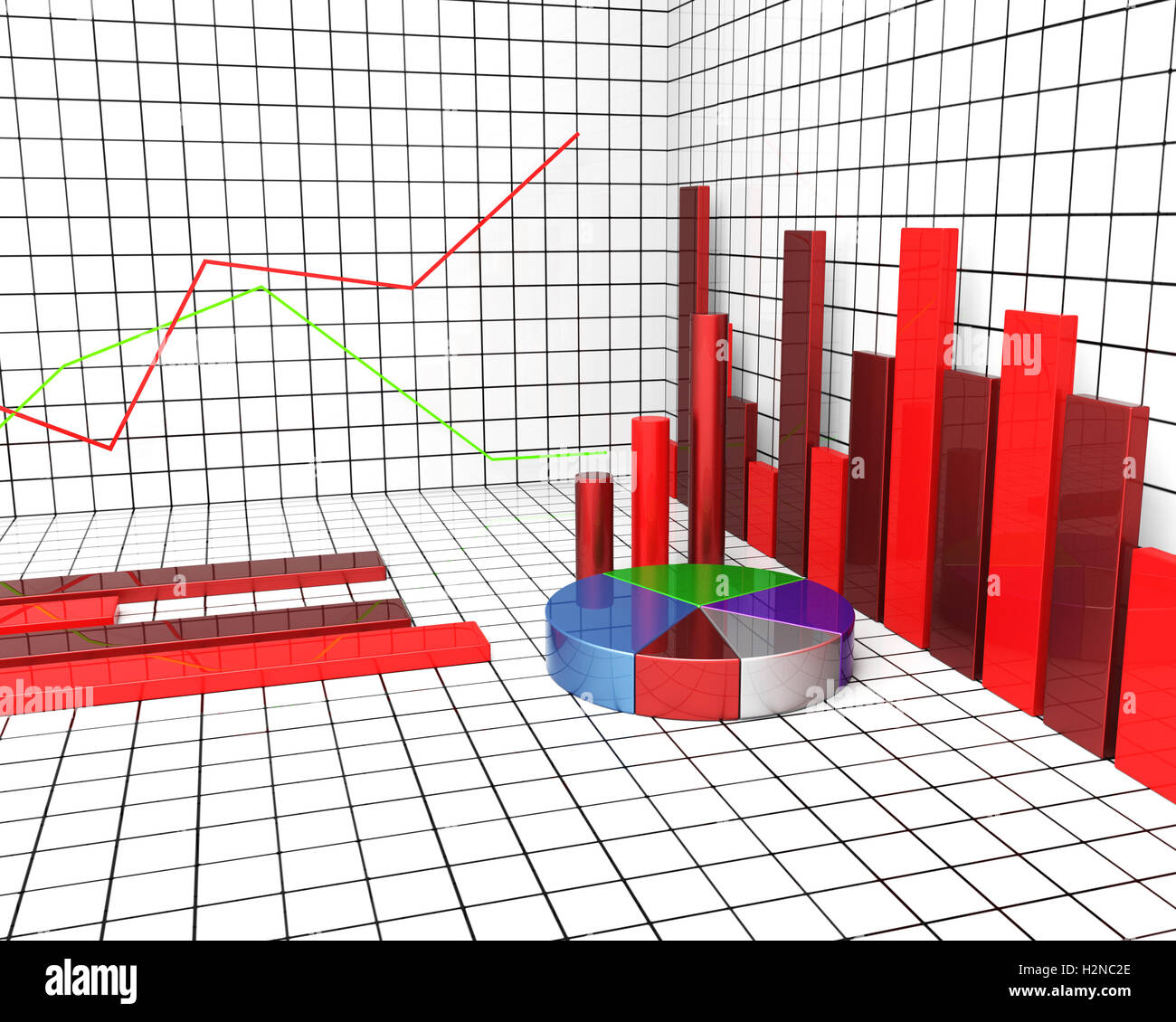Graph Report Showing Statistical Information And Statistics Stock Photo ...
