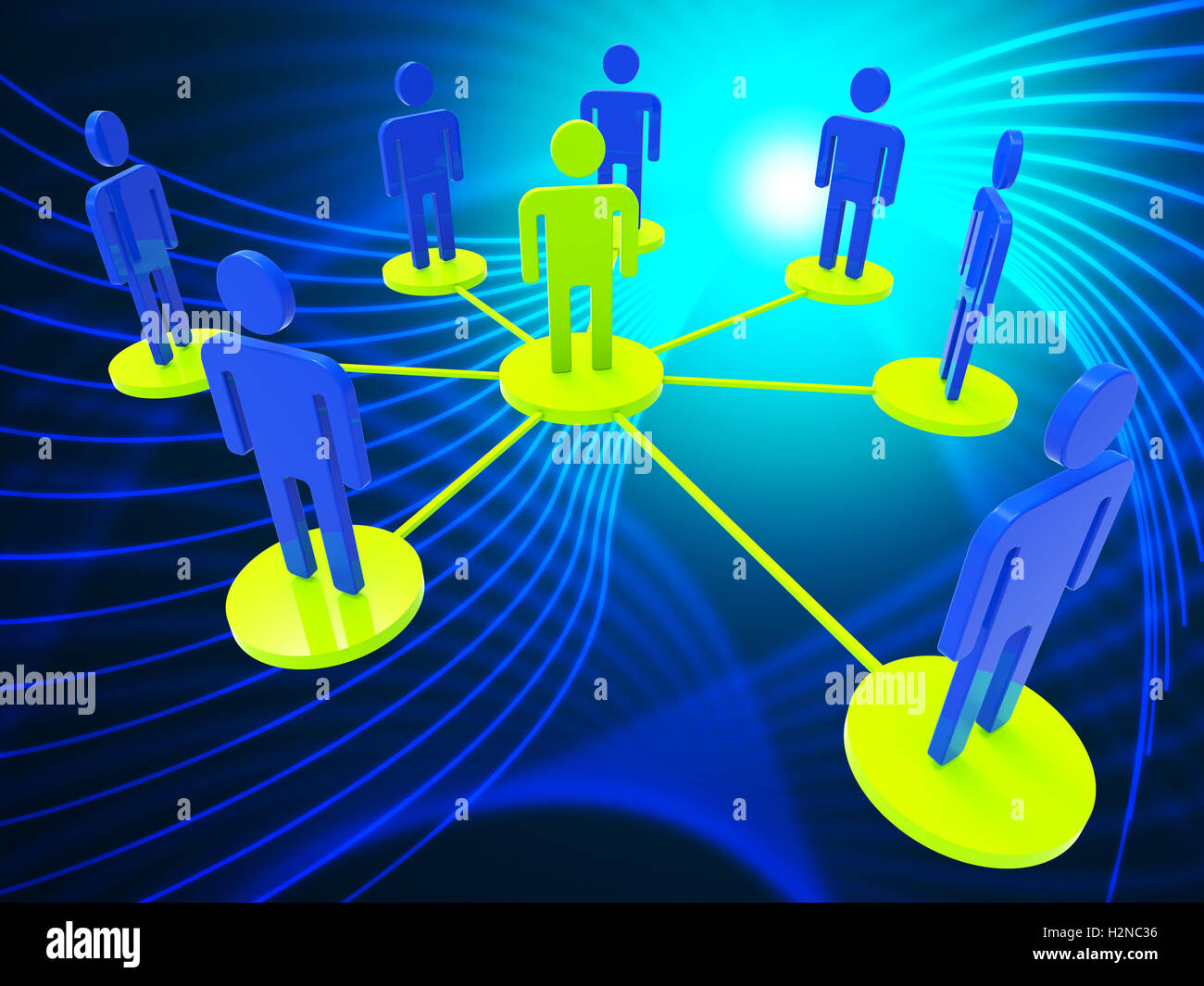 Network Of People Meaning Global Communications And Pc Stock Photo - Alamy