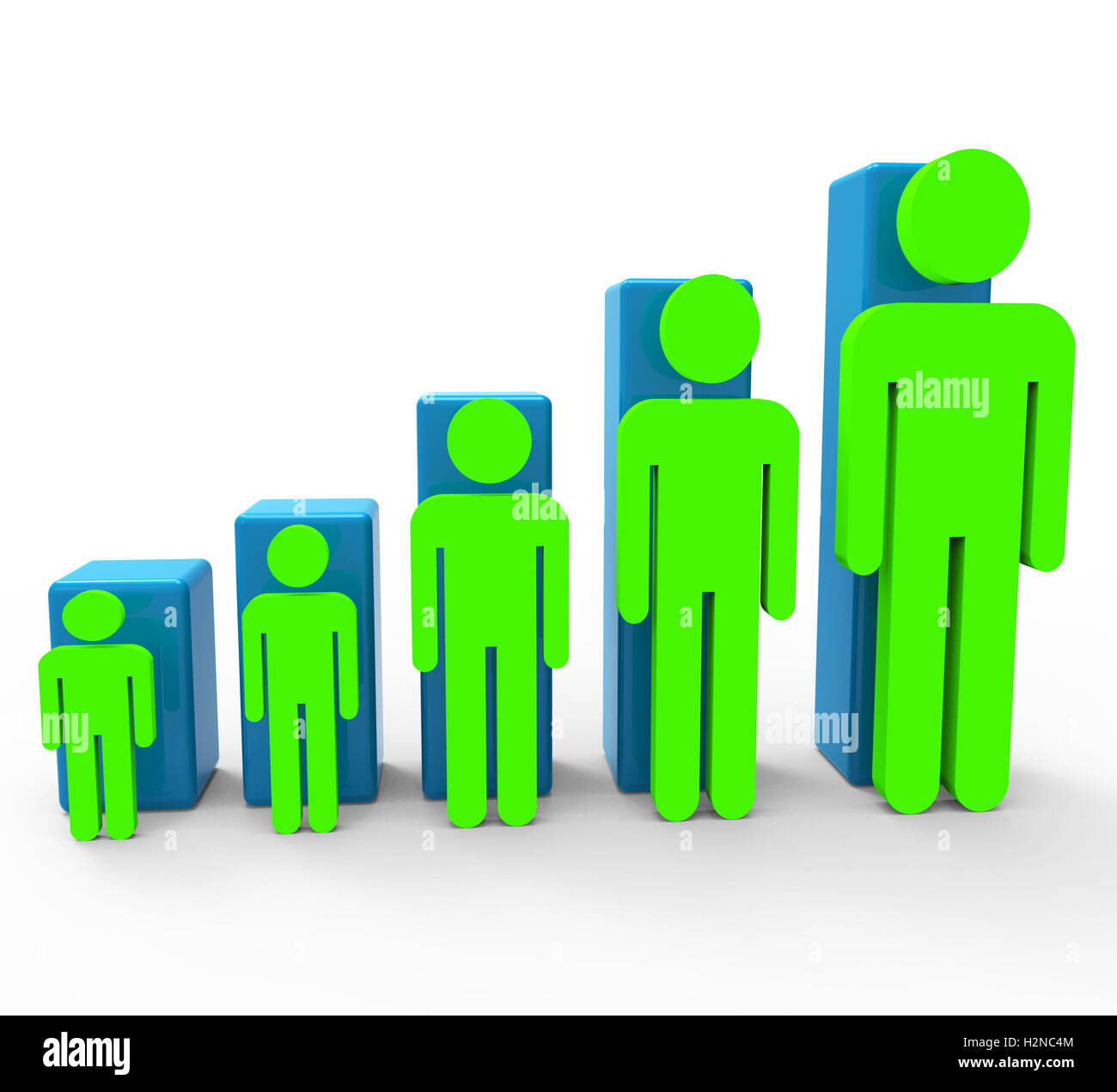 Population Increase Showing Togetherness Improvement And Raise Stock ...