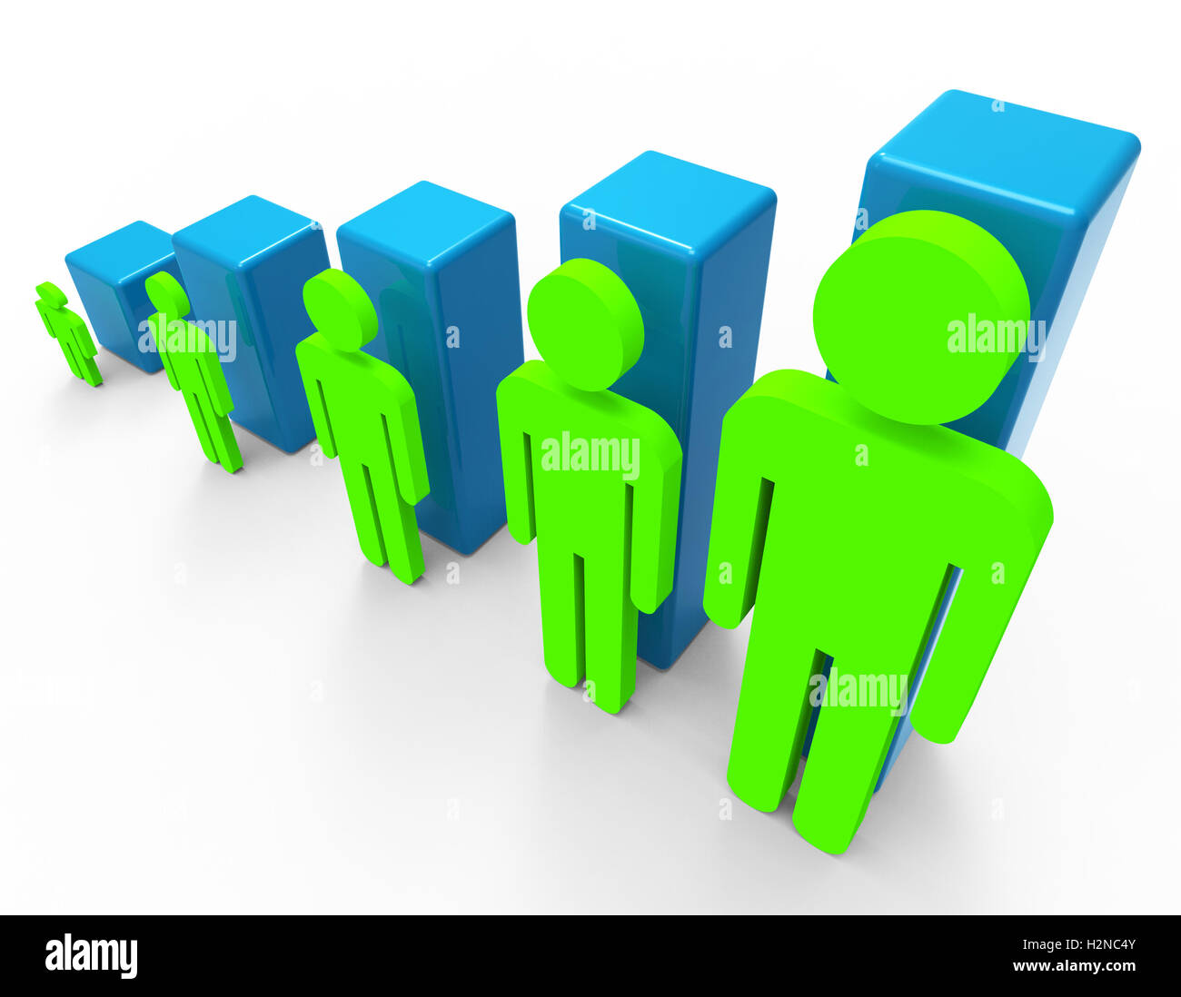 Population Increase Showing Progress Grow And Upwards Stock Photo - Alamy
