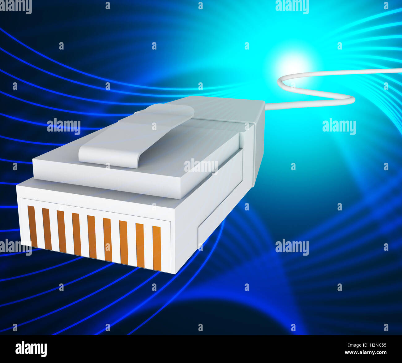 Internet Connection Indicating World Wide Web And Lan Network Stock ...
