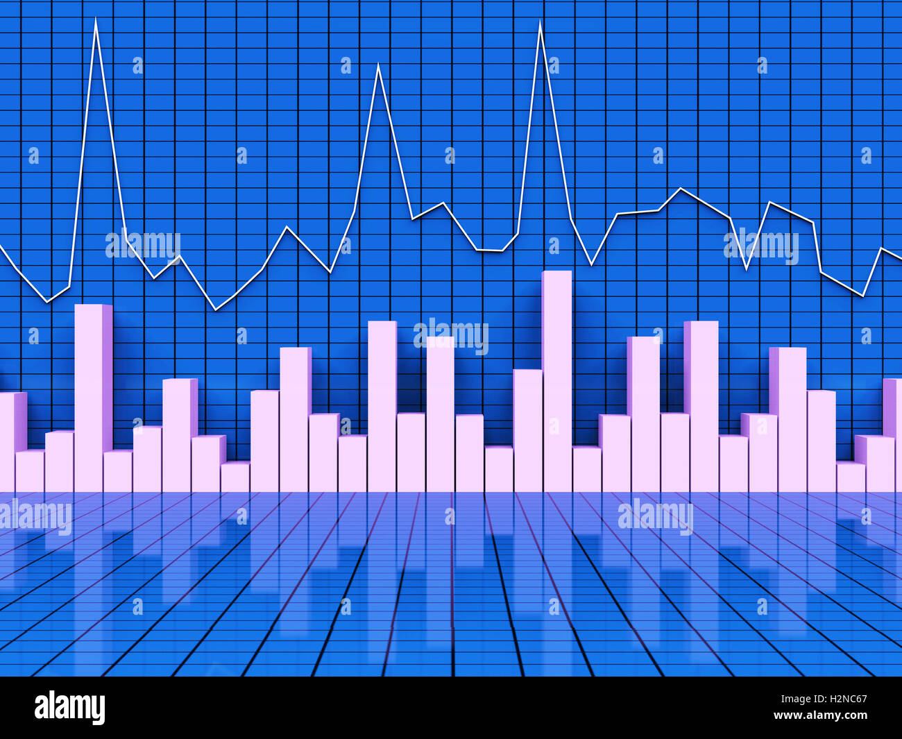 Graph Report Representing Information Statistic And Reports Stock Photo ...