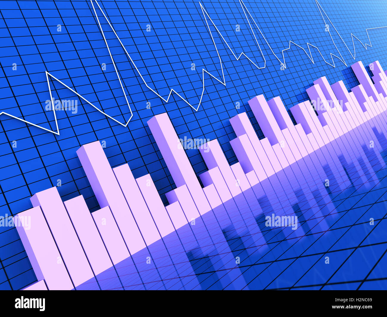Graph Report Indicating Statistical Graphs And Forecast Stock Photo - Alamy