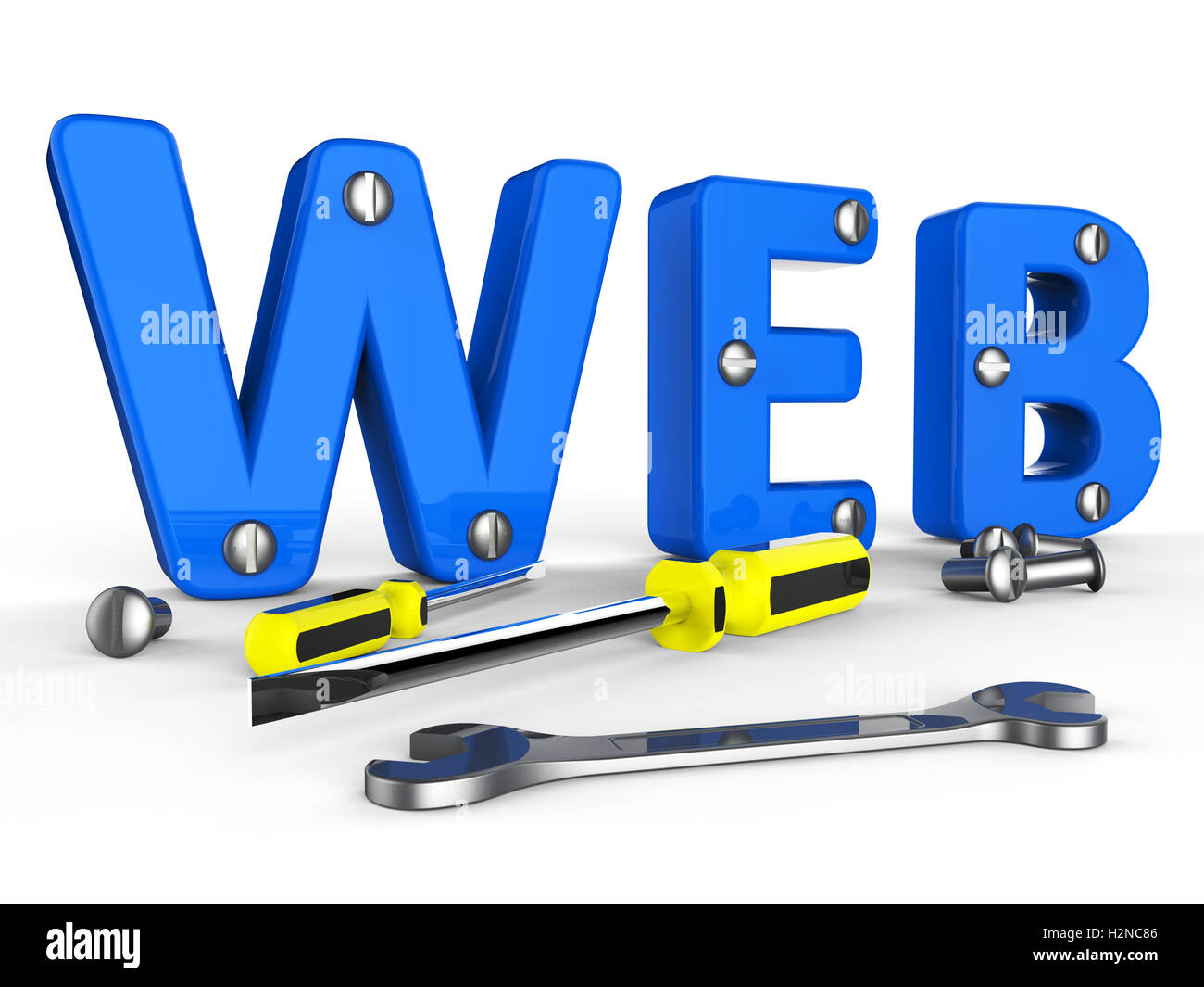 Web Tools Representing Application Shareware And Network Stock Photo ...