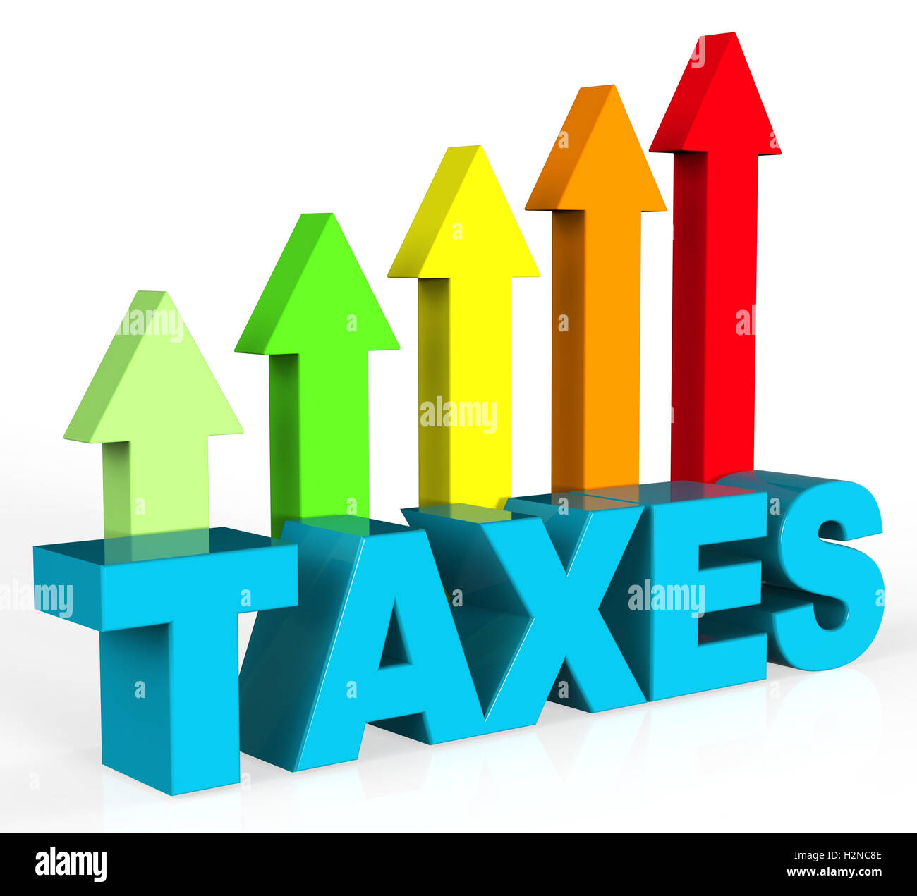Increase Taxes Representing Raise Duty And Excise Stock Photo - Alamy