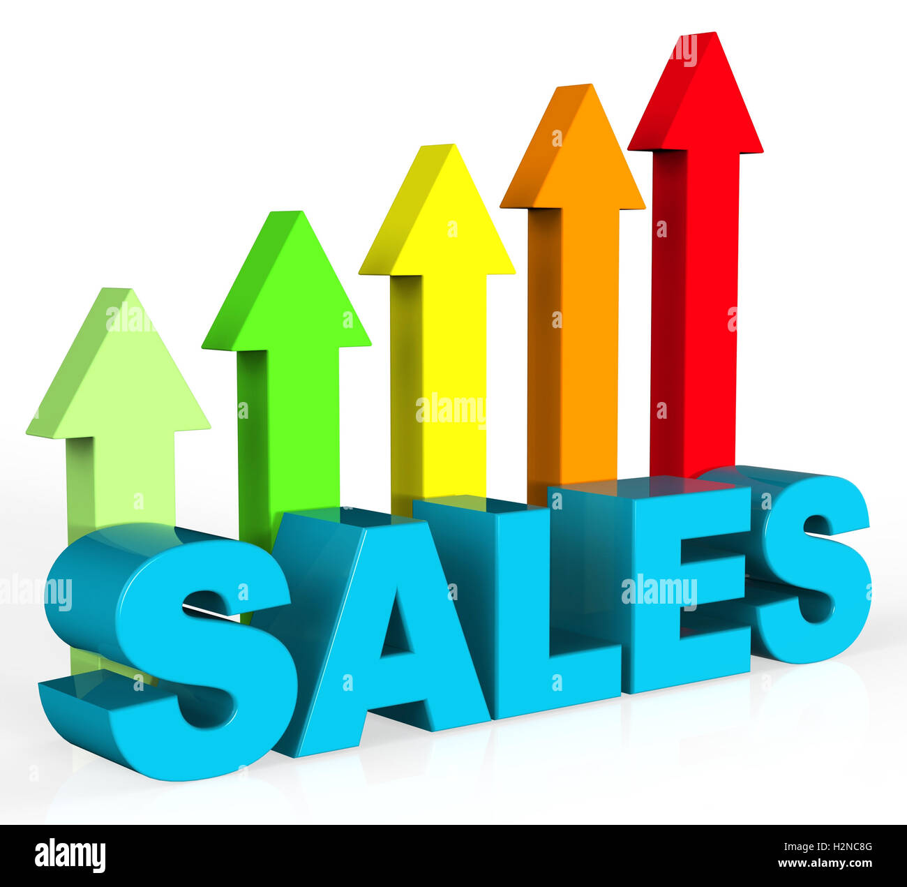 Increase Sales Indicating Trade Commerce And Promotion Stock Photo - Alamy
