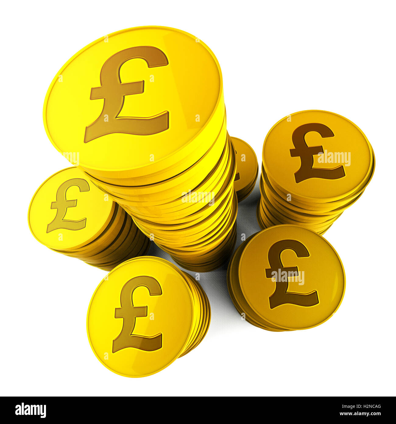 Pound Savings Showing British Pounds And Cash Stock Photo - Alamy
