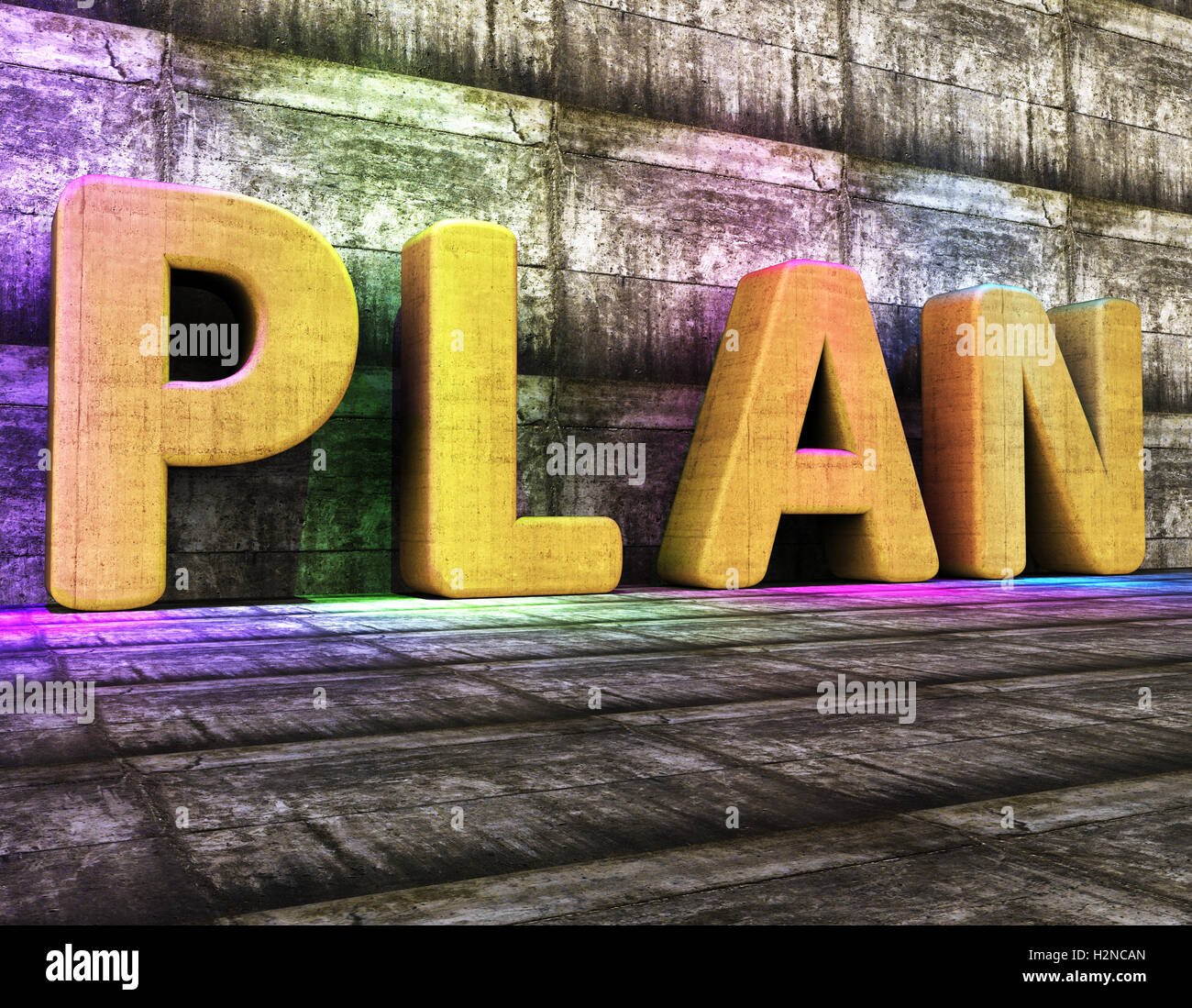 Plan Word Showing Project Management And Idea Stock Photo - Alamy