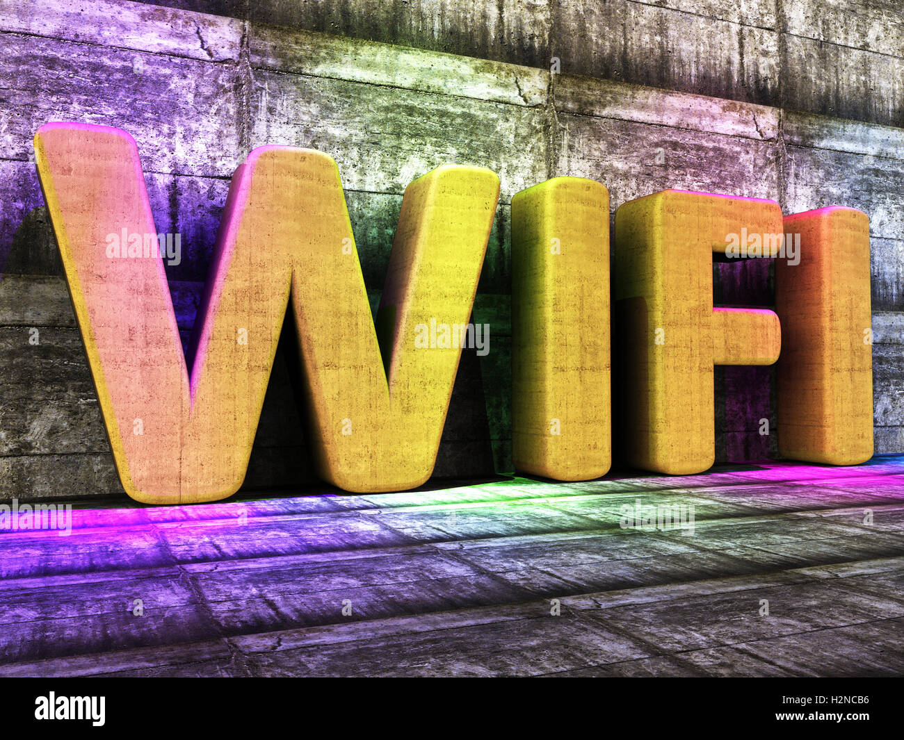Wifi Word Representing World Wide Web And Website Stock Photo - Alamy