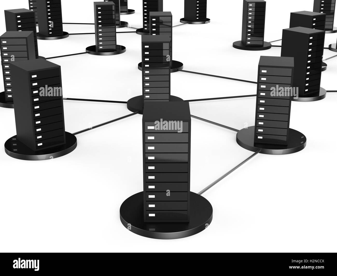 Network Computer Storage Representing Global Communications And ...