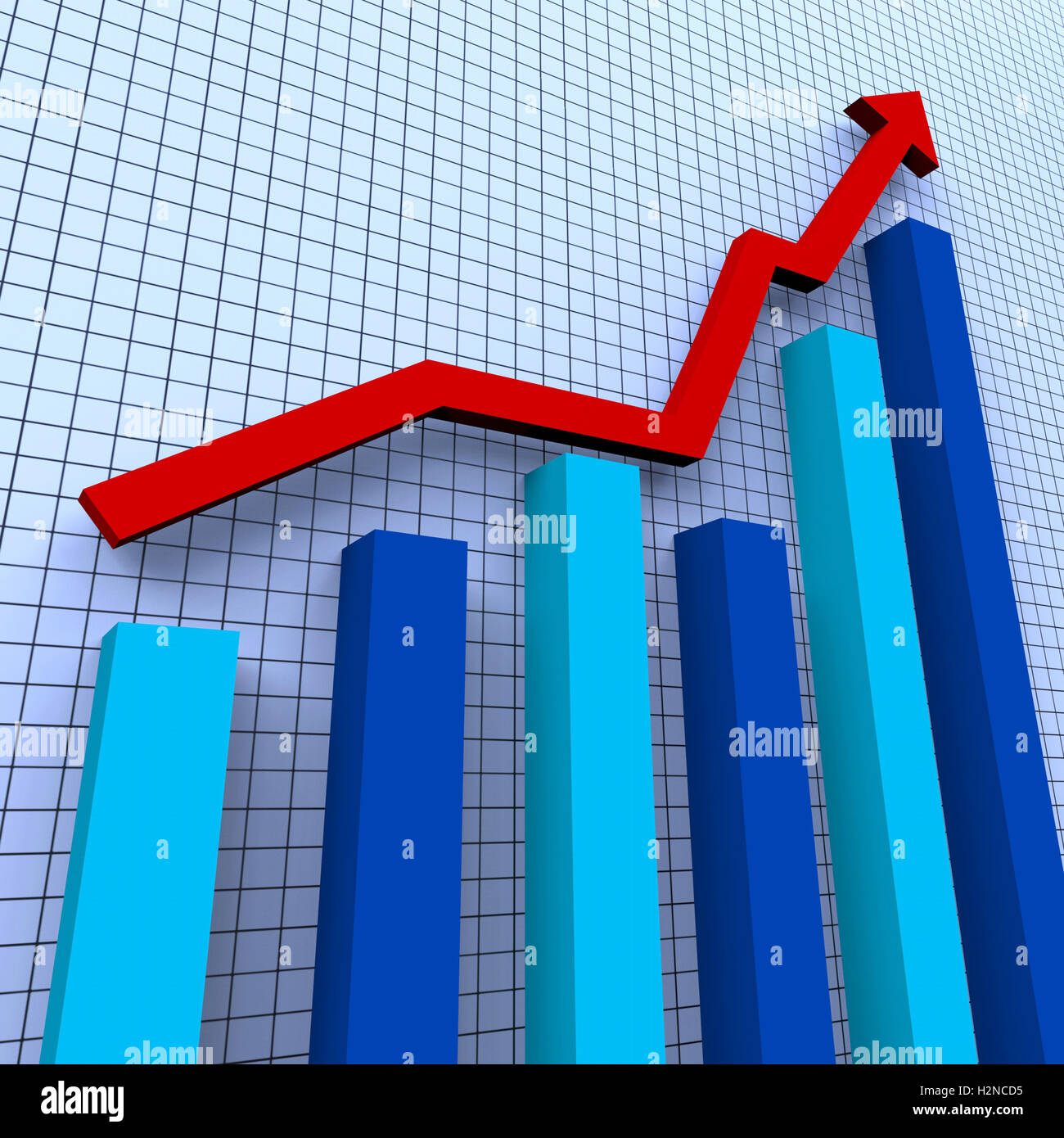 Increasing Graph Showing Financial Report And Success Stock Photo - Alamy
