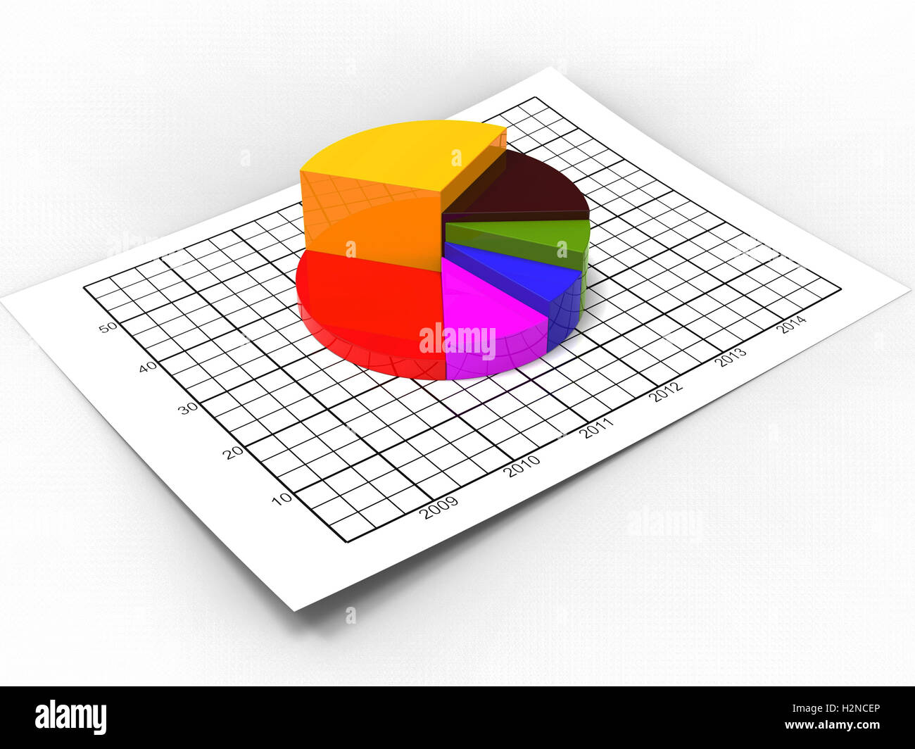 Pie diagram and statistical data graph hi-res stock photography and ...