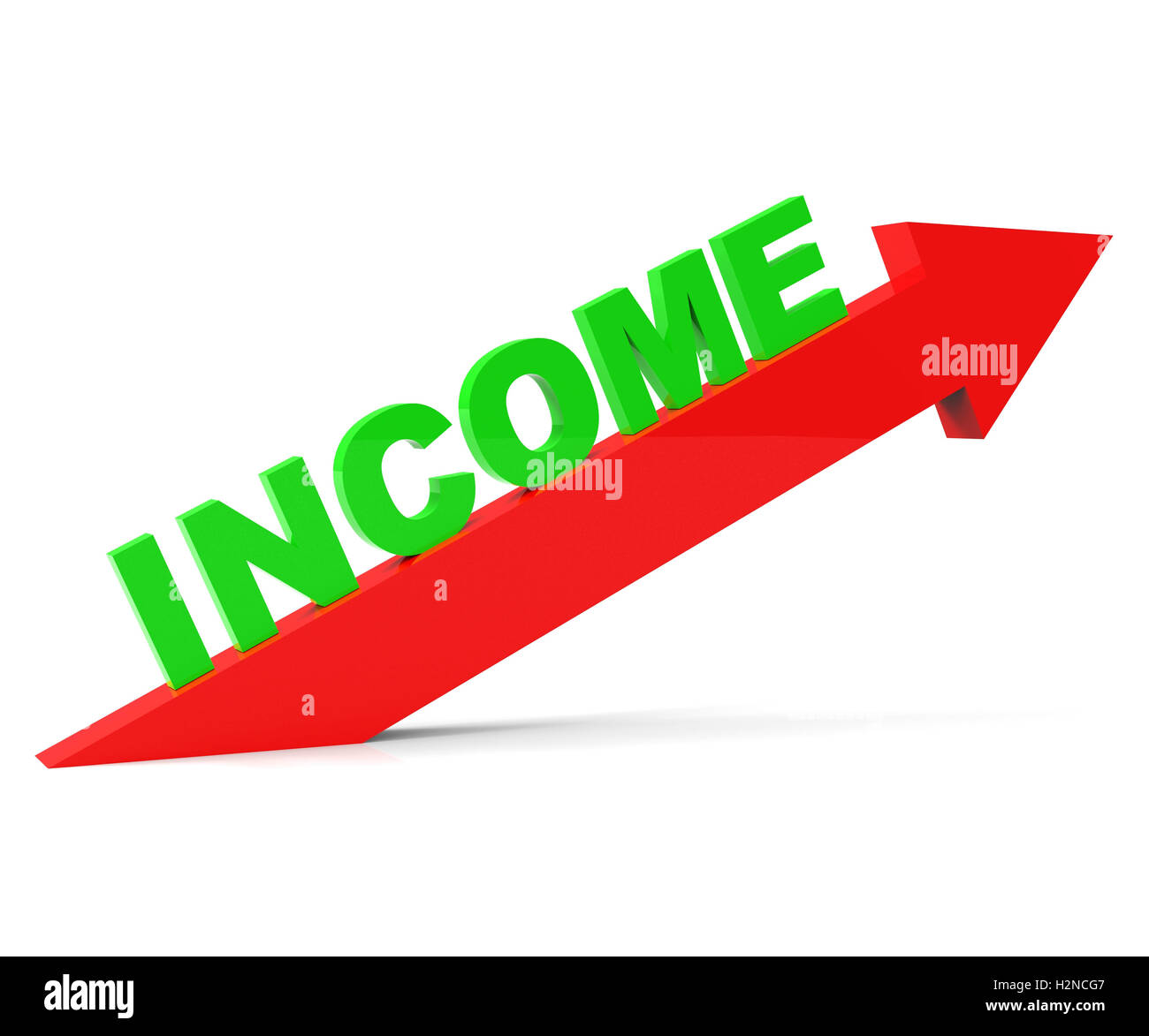 Increase Income Indicating Earning Salary And Up Stock Photo - Alamy