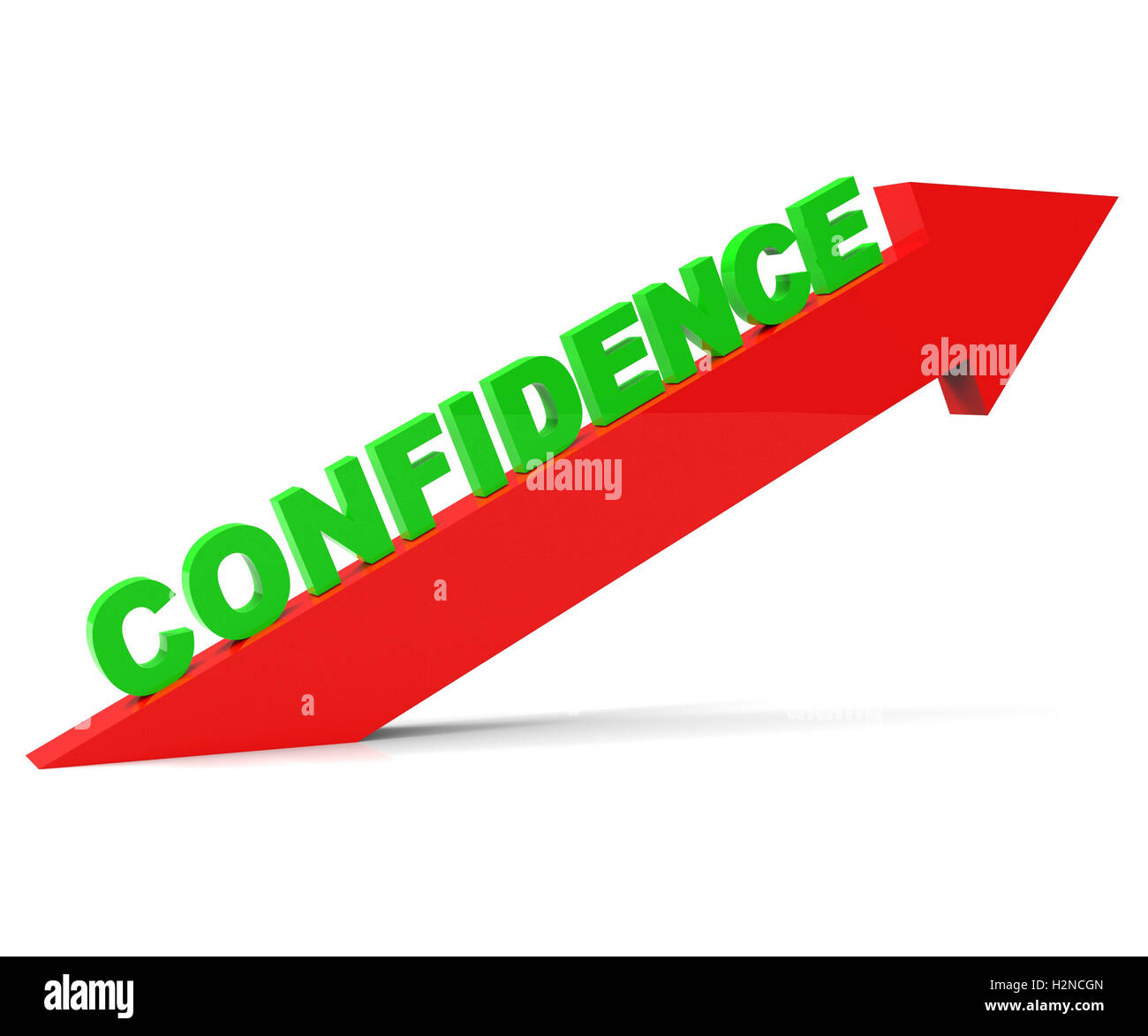 Increase Confidence Representing Arrow Up And Gain Stock Photo - Alamy