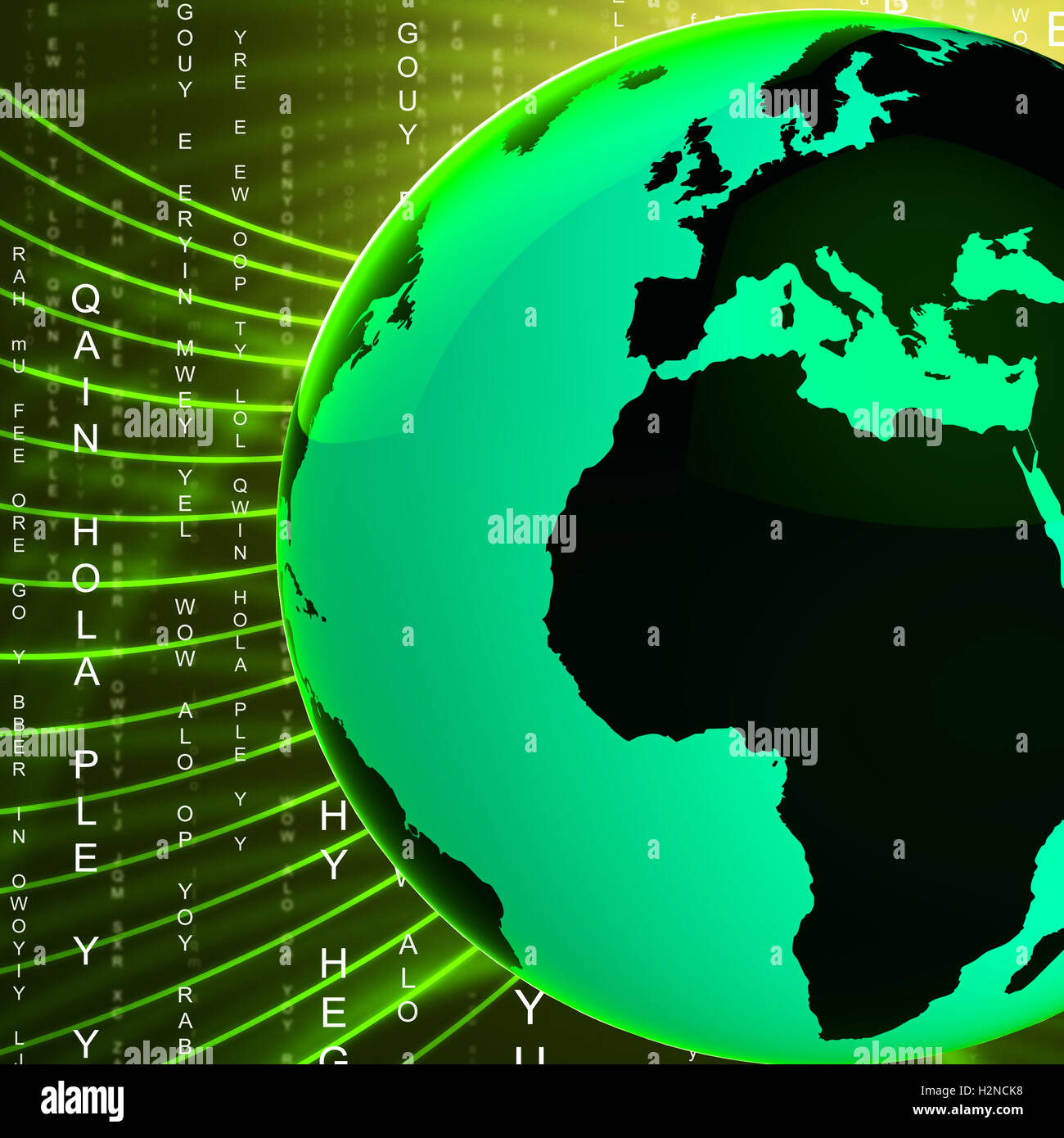 Europe Africa Globe Meaning Nation Globally And Country Stock Photo - Alamy
