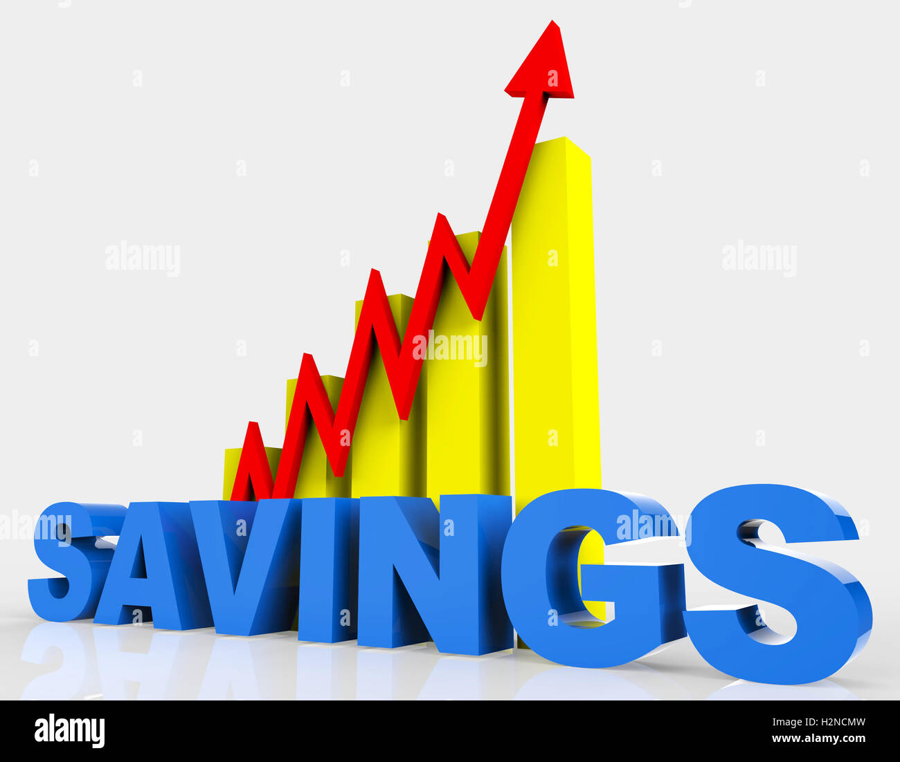 Increase Savings Indicating Financial Report And Raise Stock Photo - Alamy