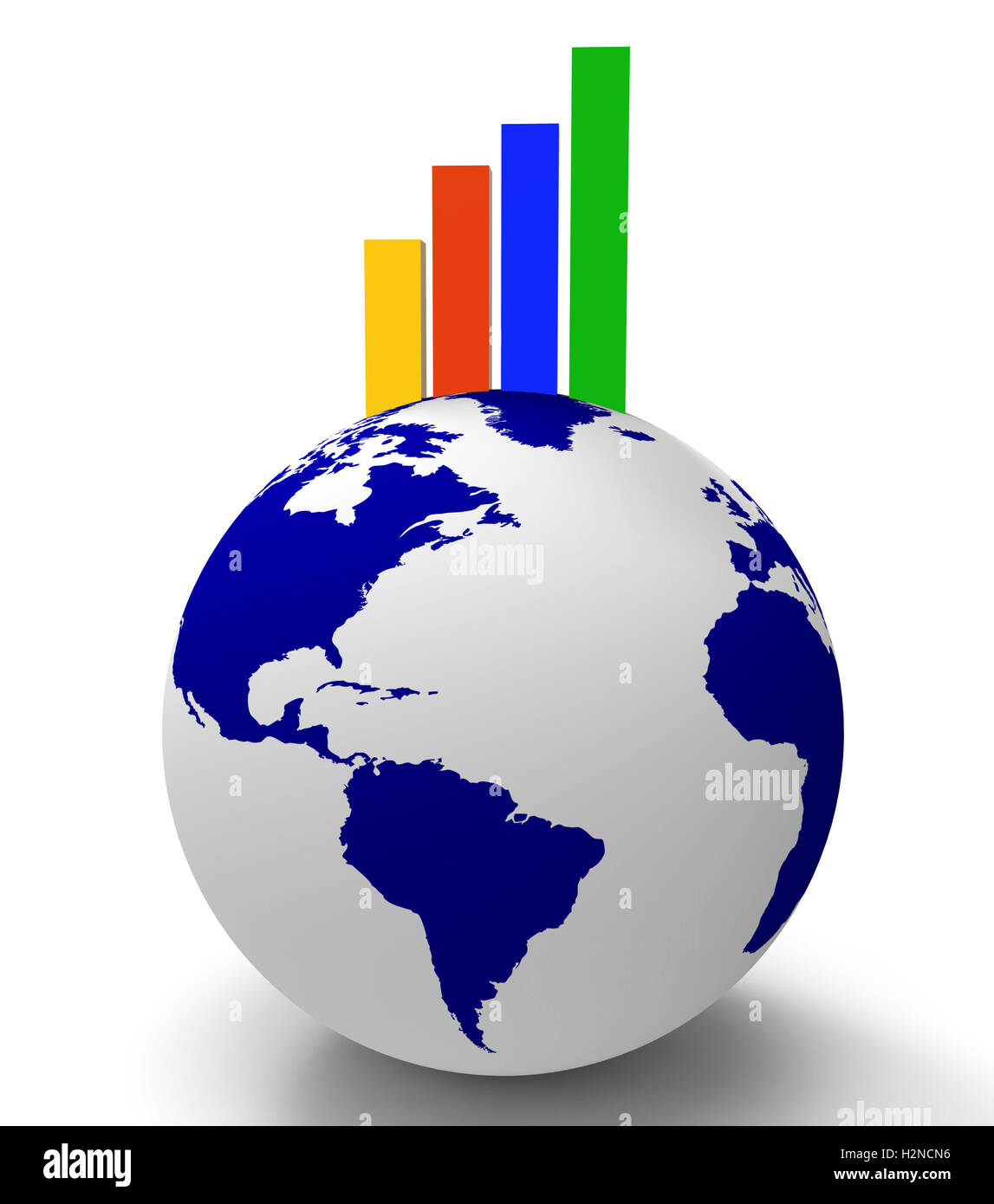 Increase Graph Worldwide Indicating Globally Worldly And Progress Stock ...