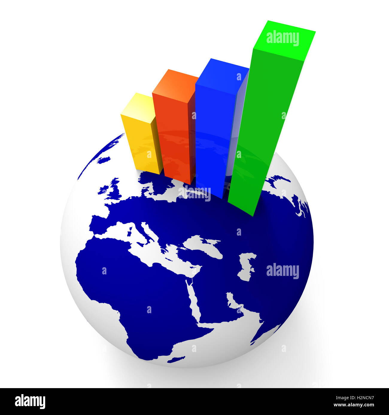 Increase Graph Worldwide Representing Data Planet And Upward Stock ...