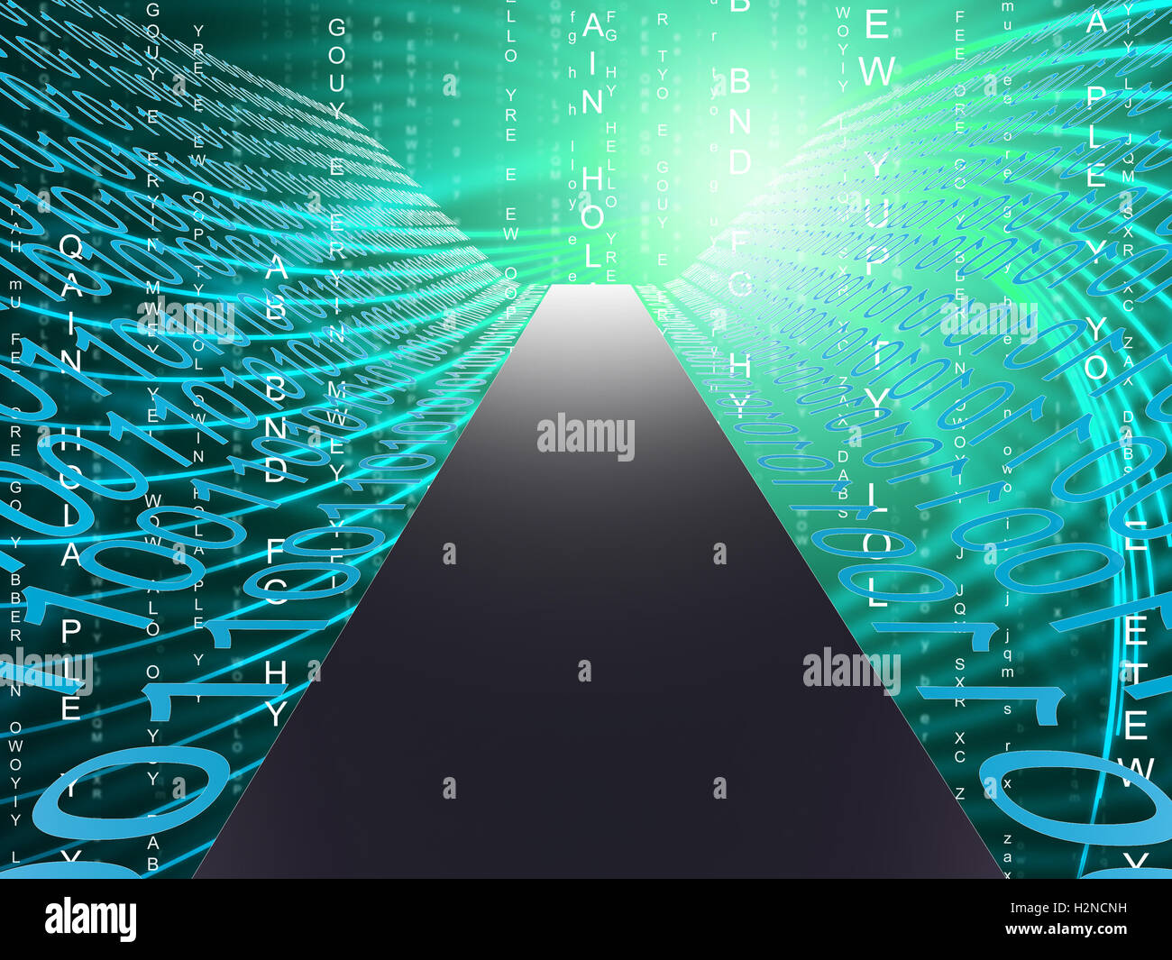 Digital Path Indicating High Tec And Data Stock Photo - Alamy