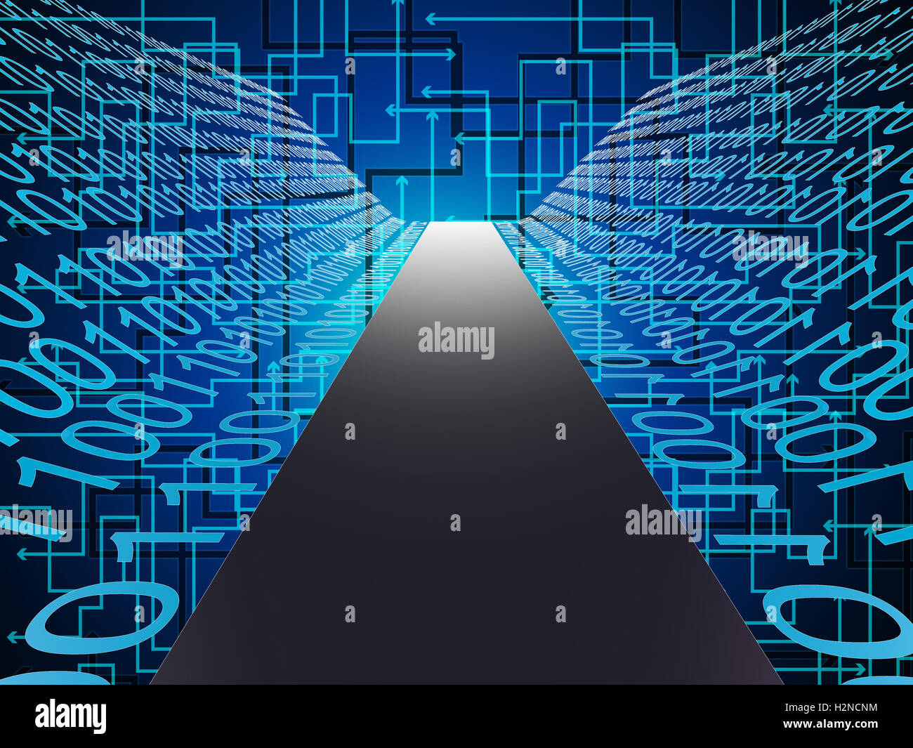 Digital Path Showing High Tech And Technology Stock Photo - Alamy