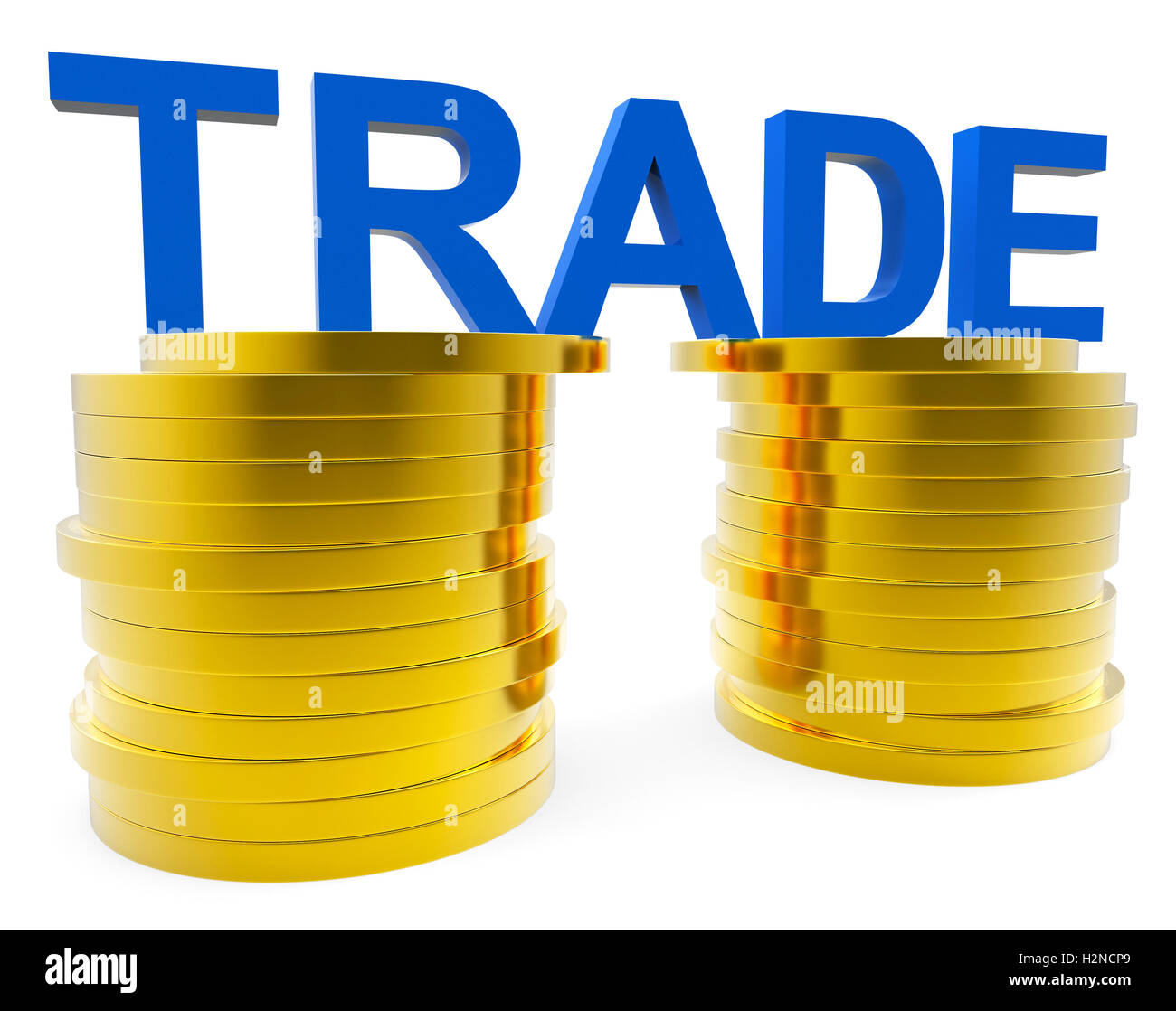 Increase Trade Showing Gain Import And Cost Stock Photo - Alamy