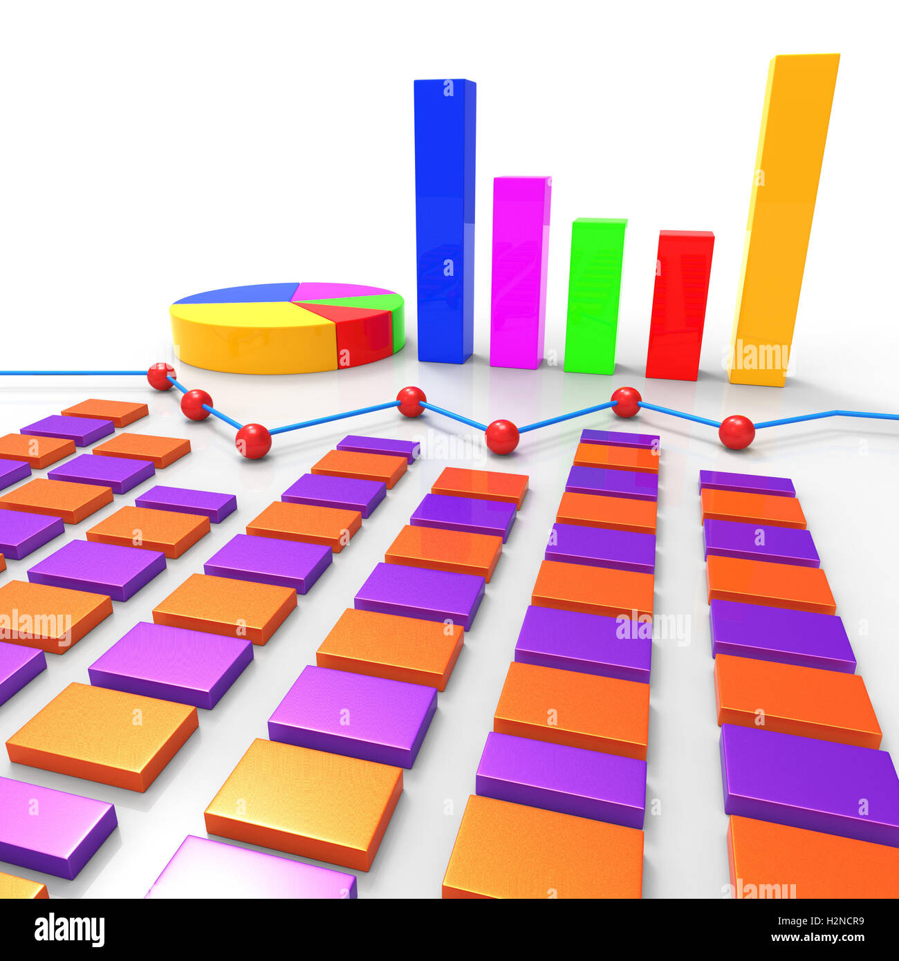 Graph Report Indicating Profit Data And Statistical Stock Photo - Alamy