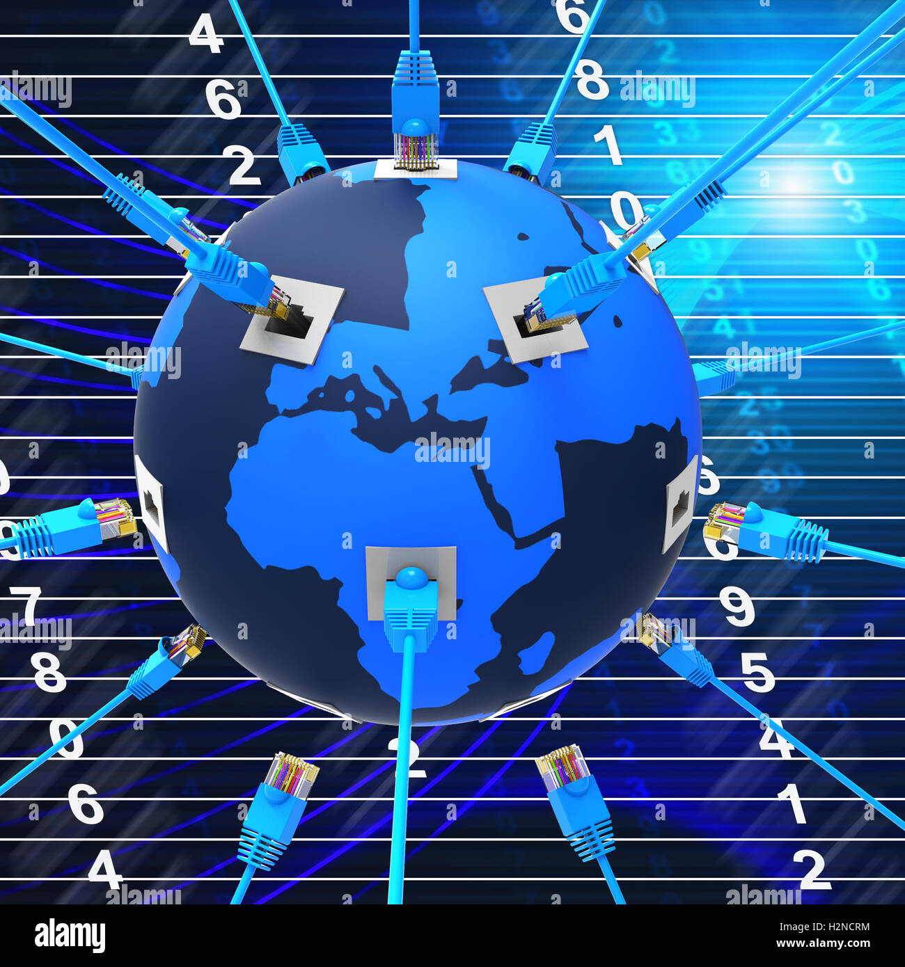 Worldwide Network Meaning Global Communications And Connection Stock ...