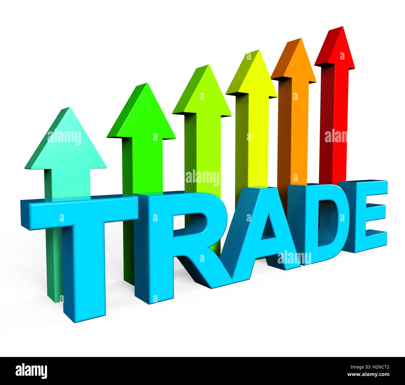 Trade Increasing Representing Progress Report And Ecommerce Stock Photo ...