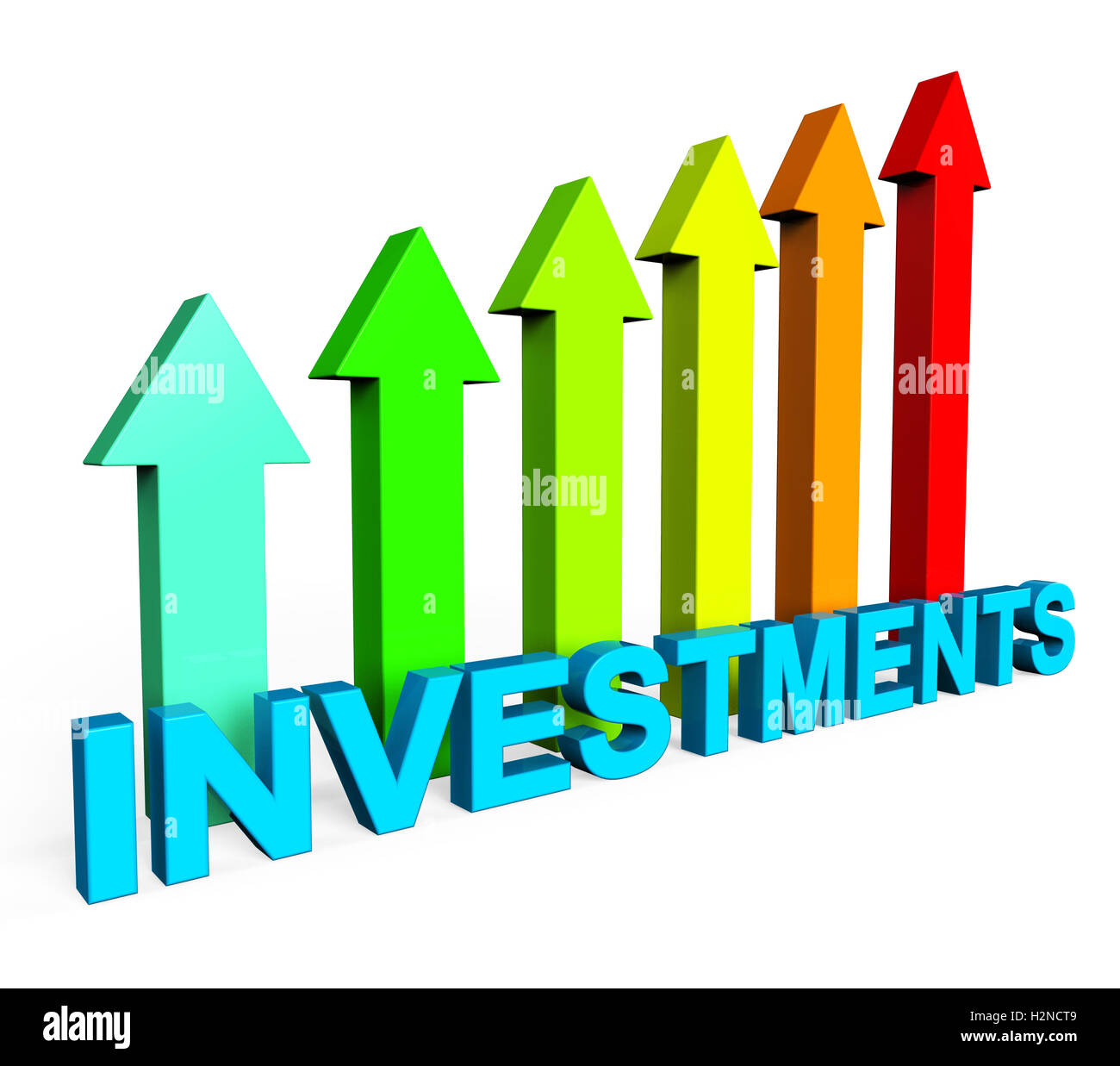 Investment Increasing Showing Financial Report And Progress Stock Photo ...
