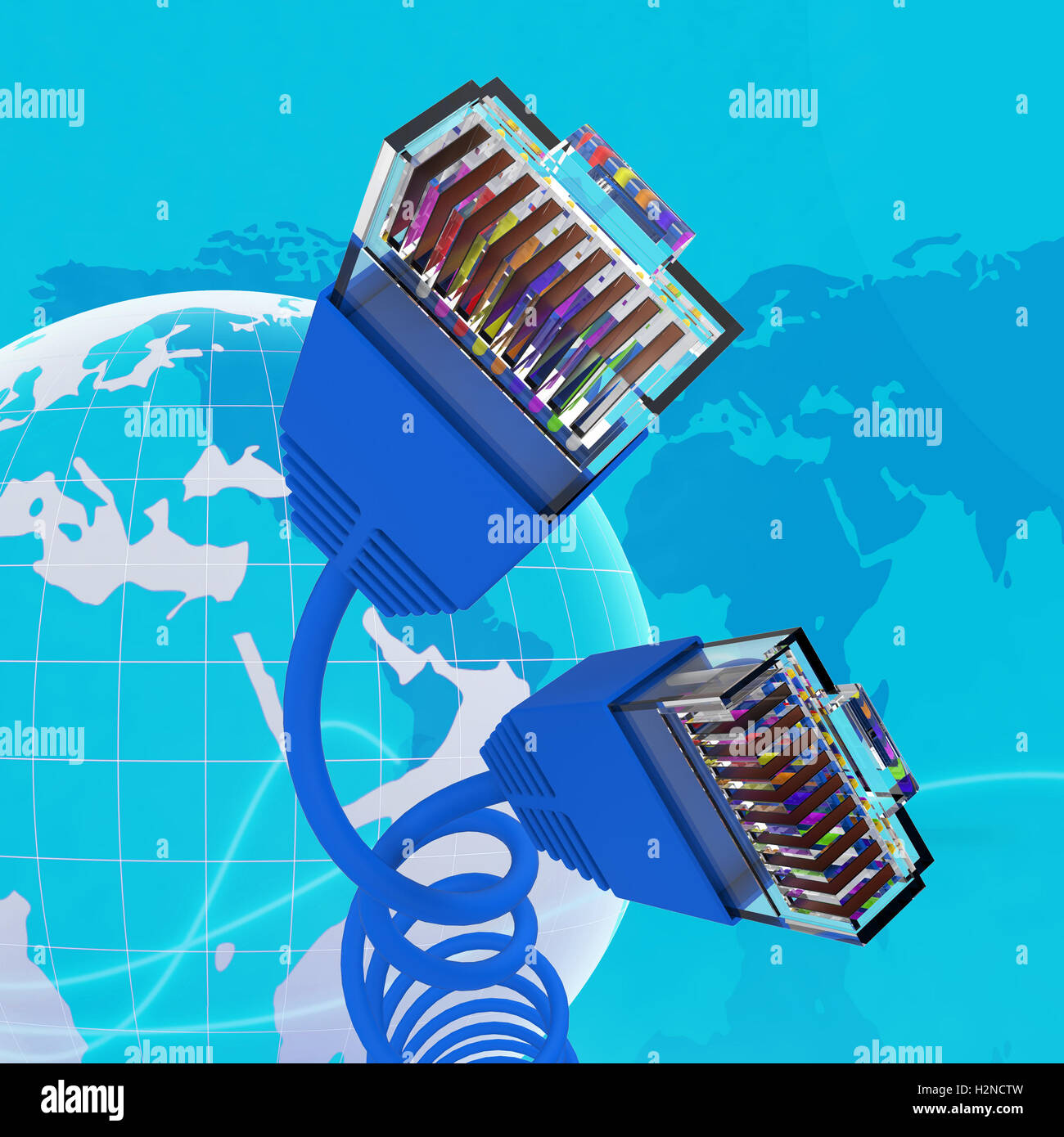 Internet Connection Showing World Wide Web And Network Server Stock ...