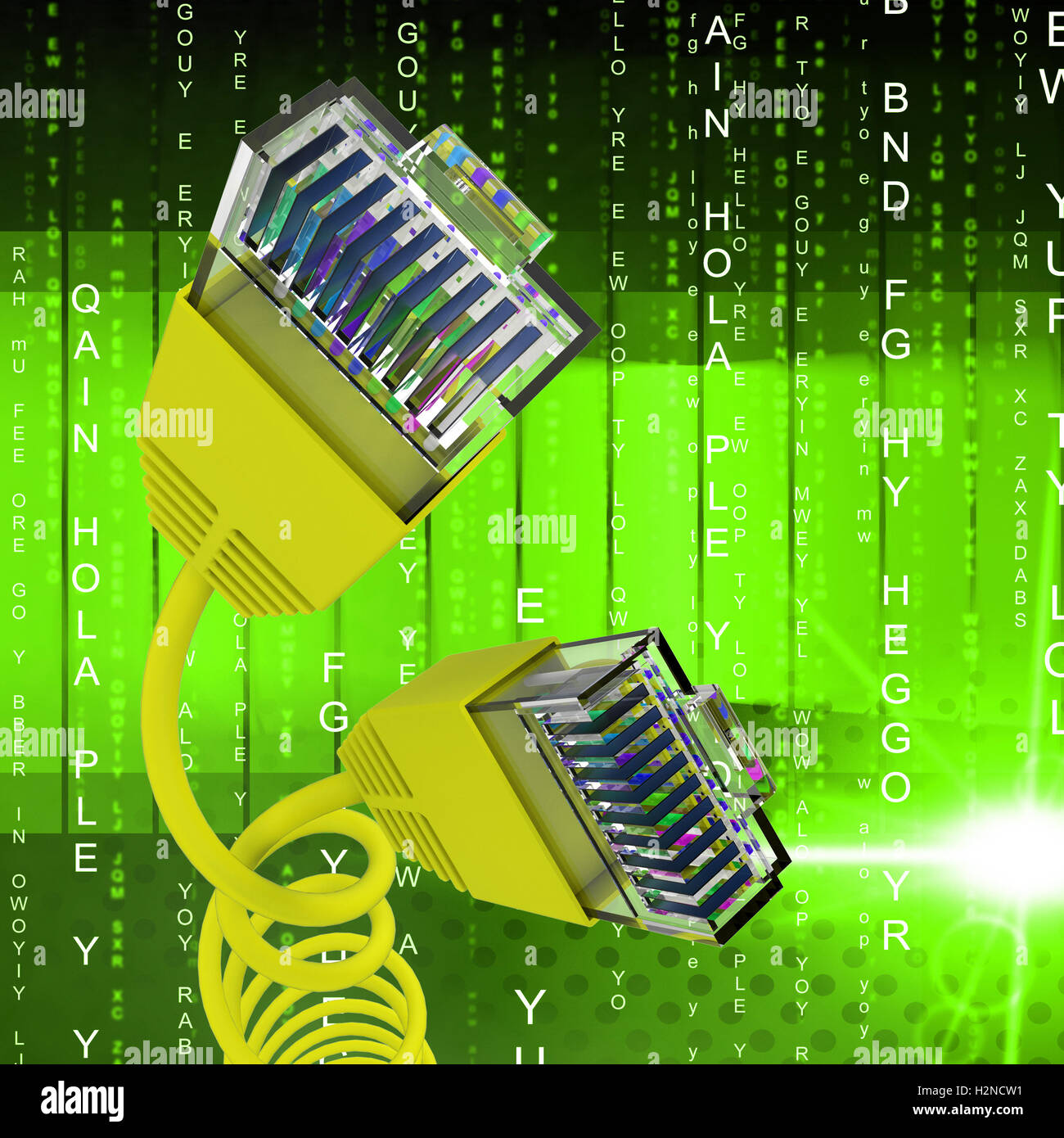 Internet Connection Showing World Wide Web And Computer Network Stock ...
