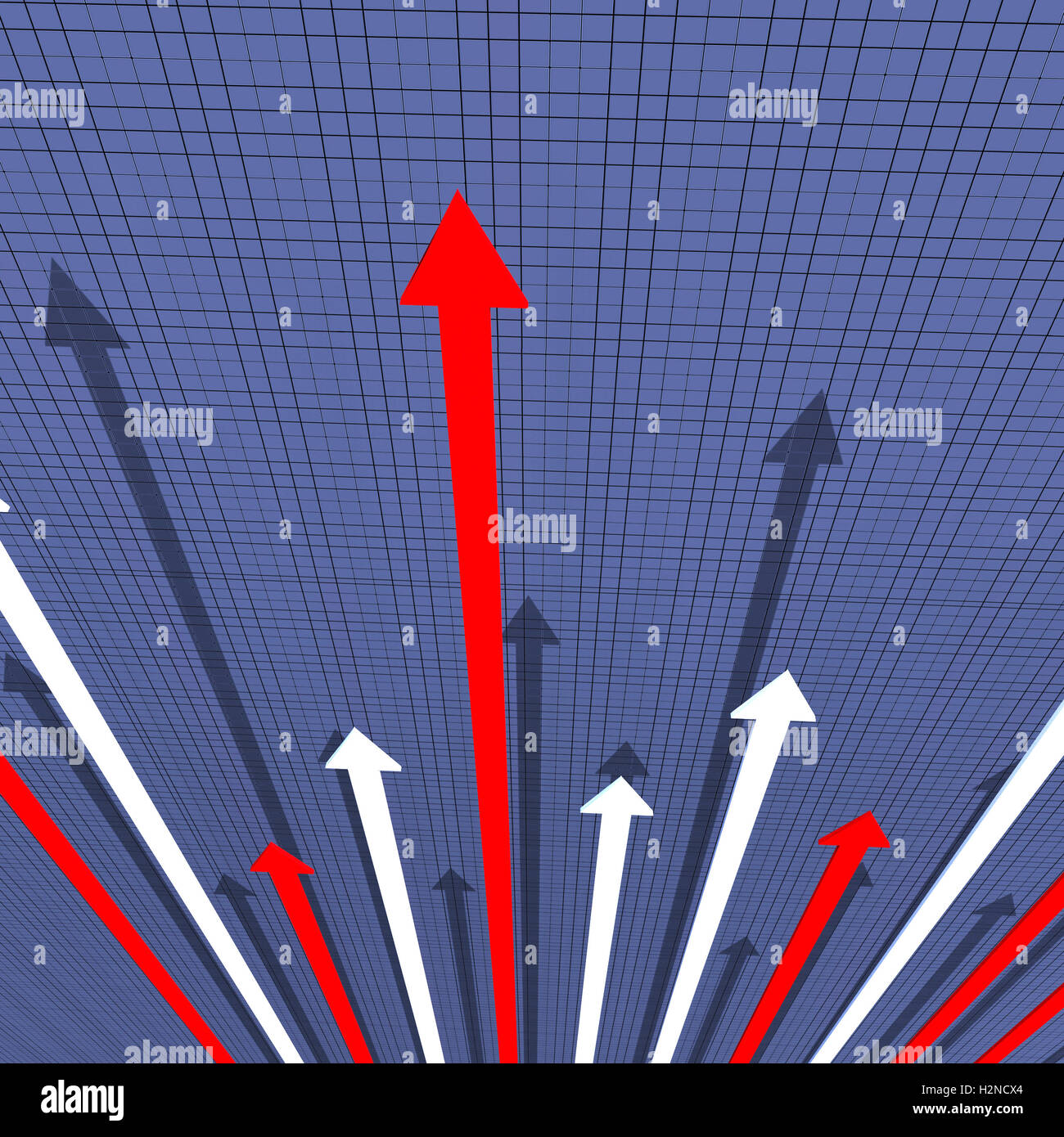 Arrows Graph Representing Progress Report And Profit Stock Photo - Alamy