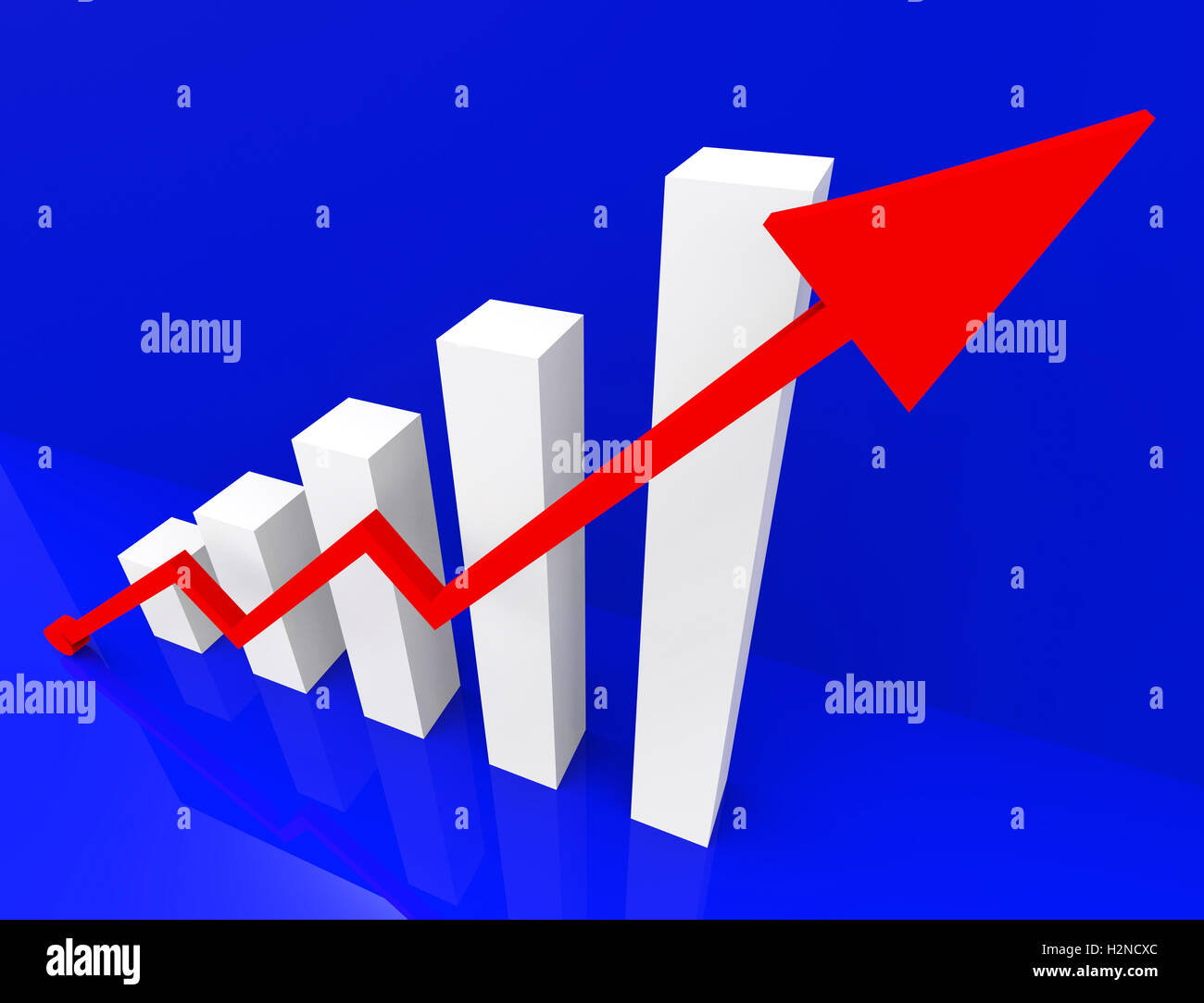 Graph Increasing Indicating Progress Report And Information Stock Photo ...