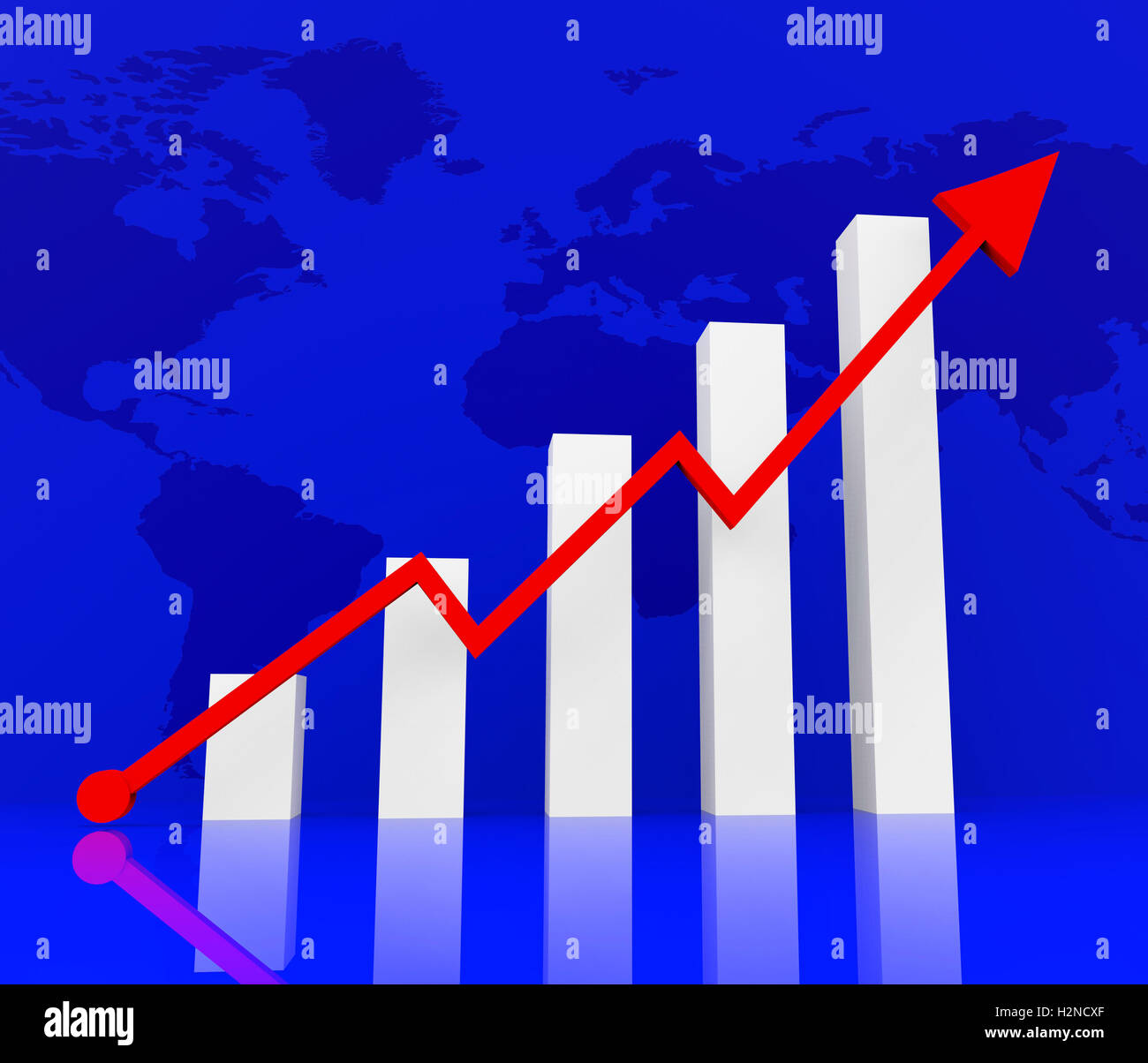 Graph Increasing Meaning Financial Report And Statistical Stock Photo ...