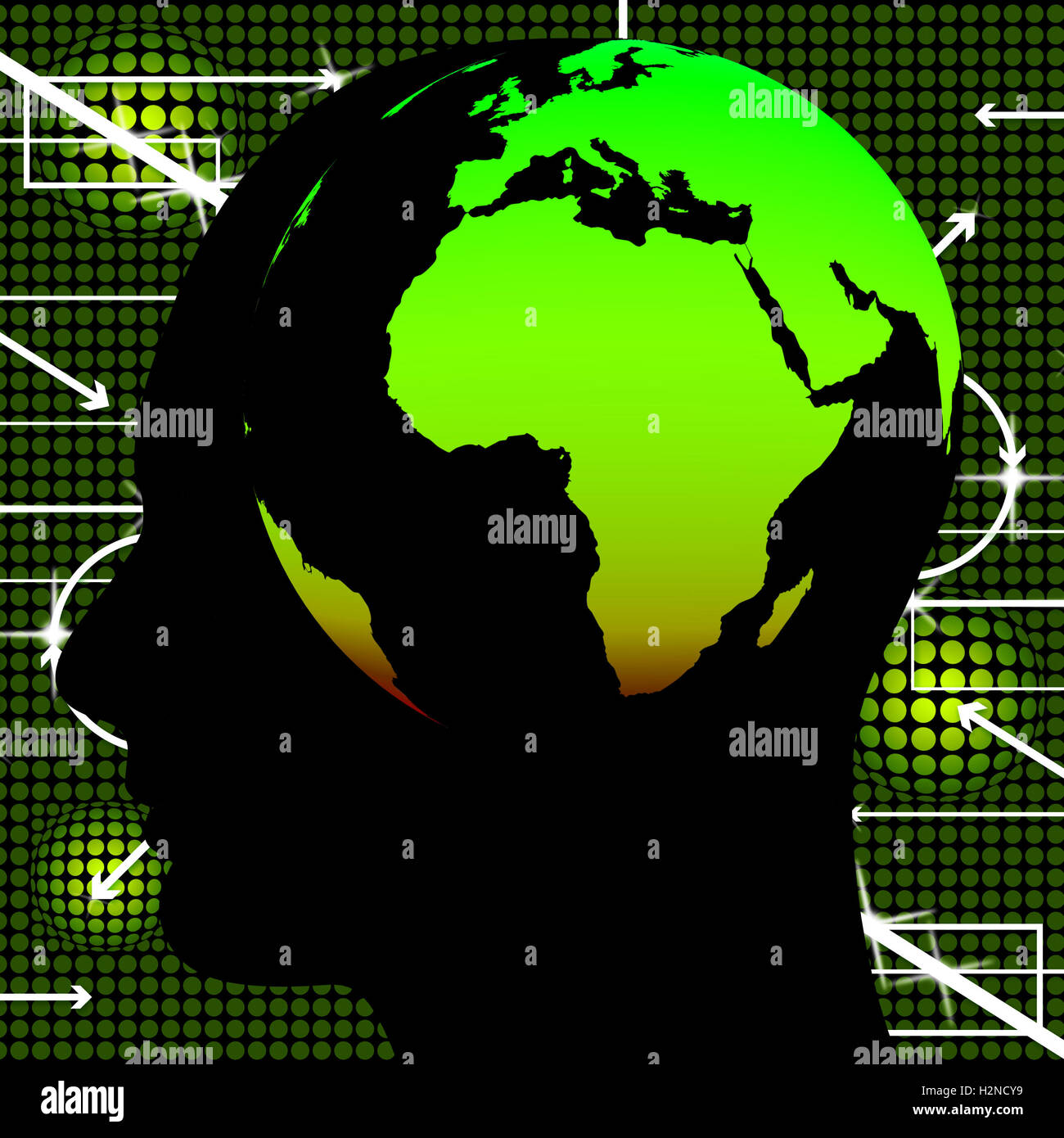 Human Knowledge Showing World Earth And Understanding Stock Photo - Alamy