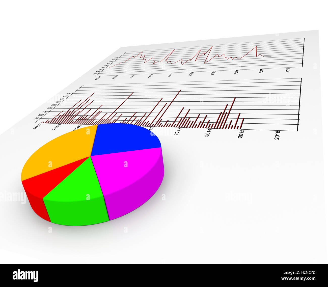 Graph Report Showing Data Finance And Corporation Stock Photo - Alamy
