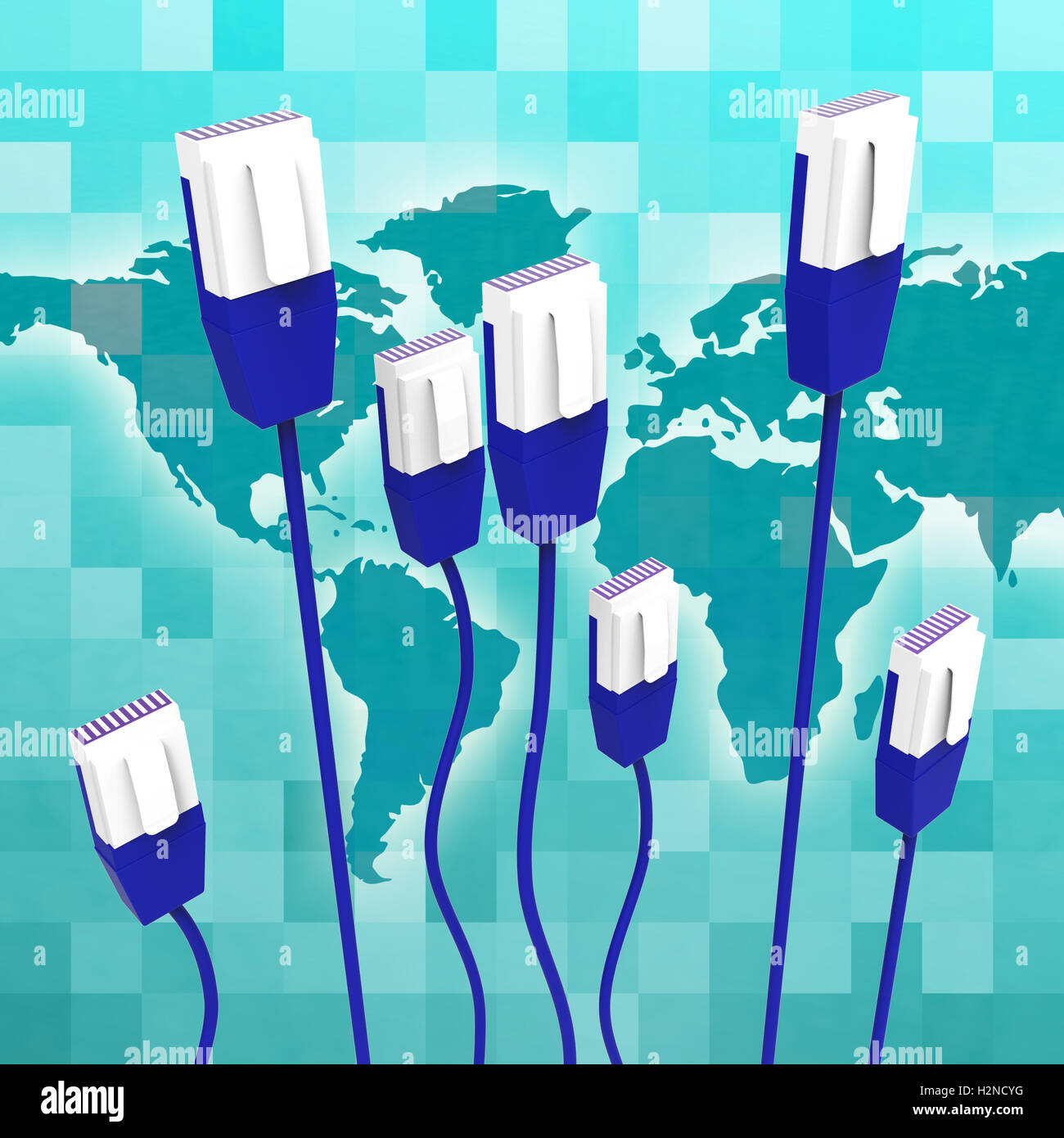 Computer Network Indicating Global Communications And Globally Stock ...