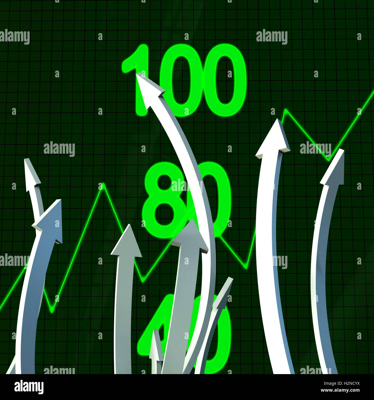 Progress Arrows Indicating Business Graph And Development Stock Photo ...