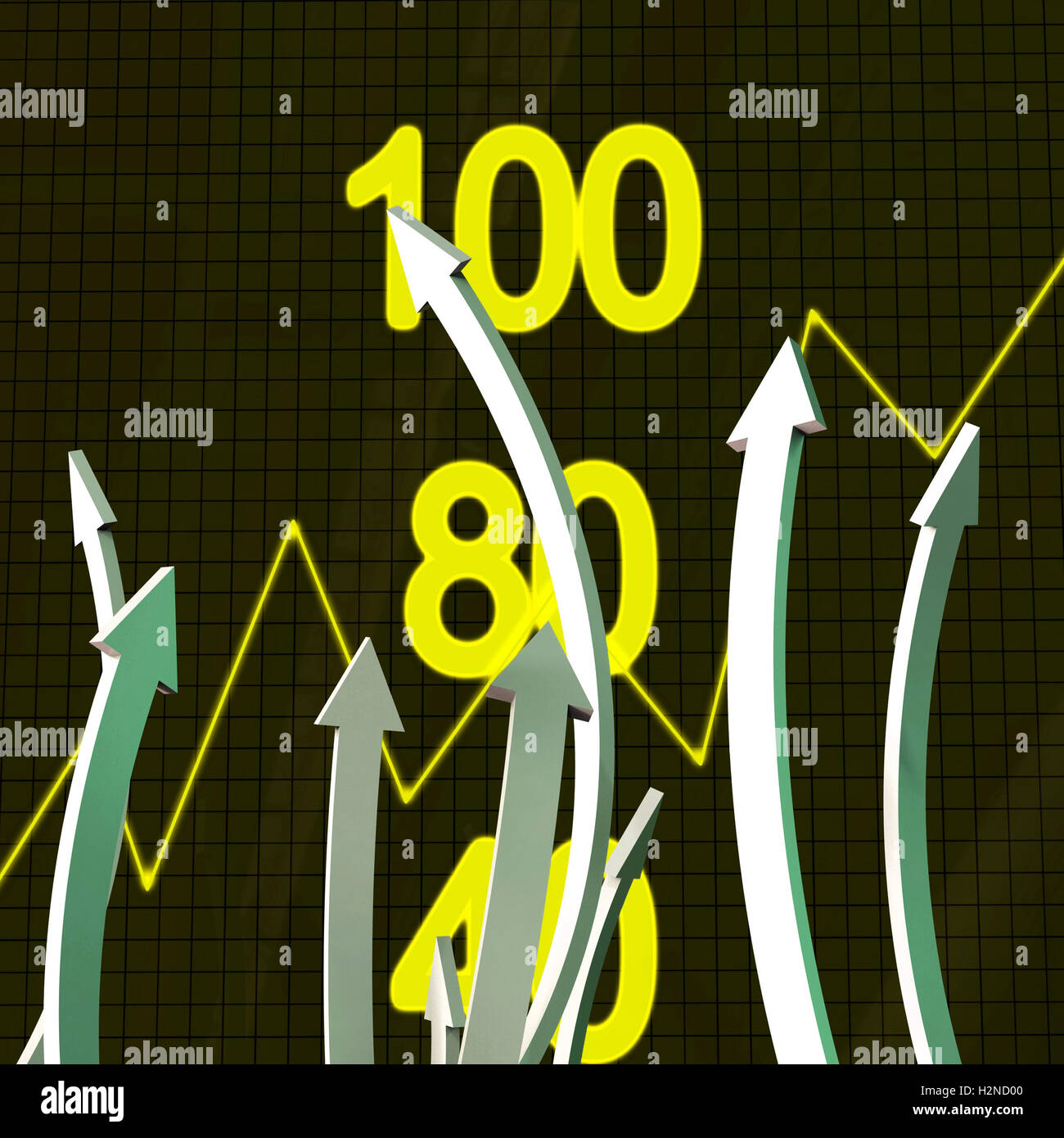 Progress Arrows Meaning Business Graph And Betterment Stock Photo - Alamy