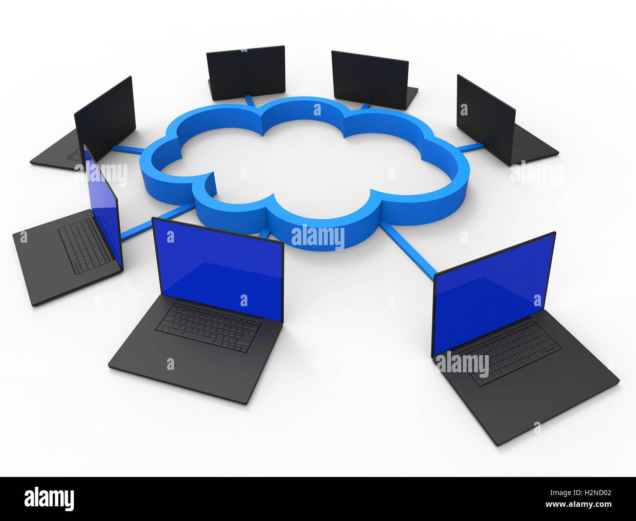 Cloud Computing Representing Information Technology And Communication