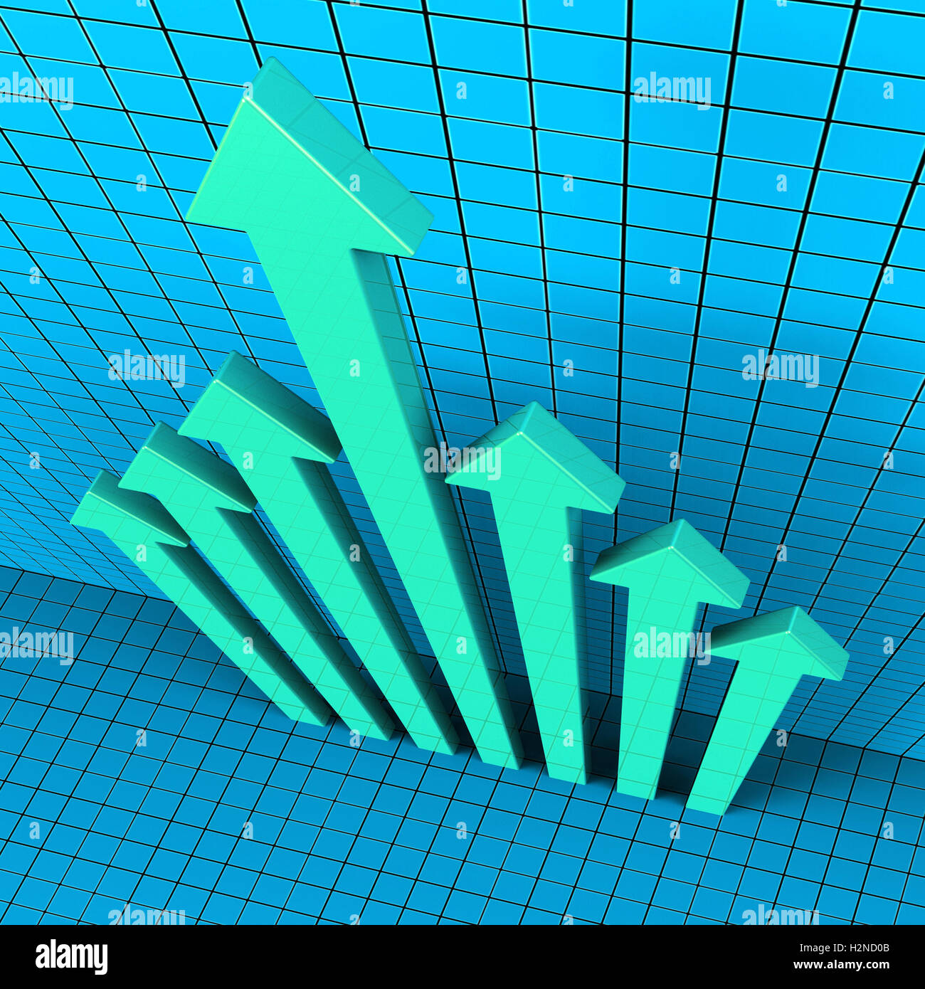 Progress Arrows Meaning Financial Report And Information Stock Photo ...