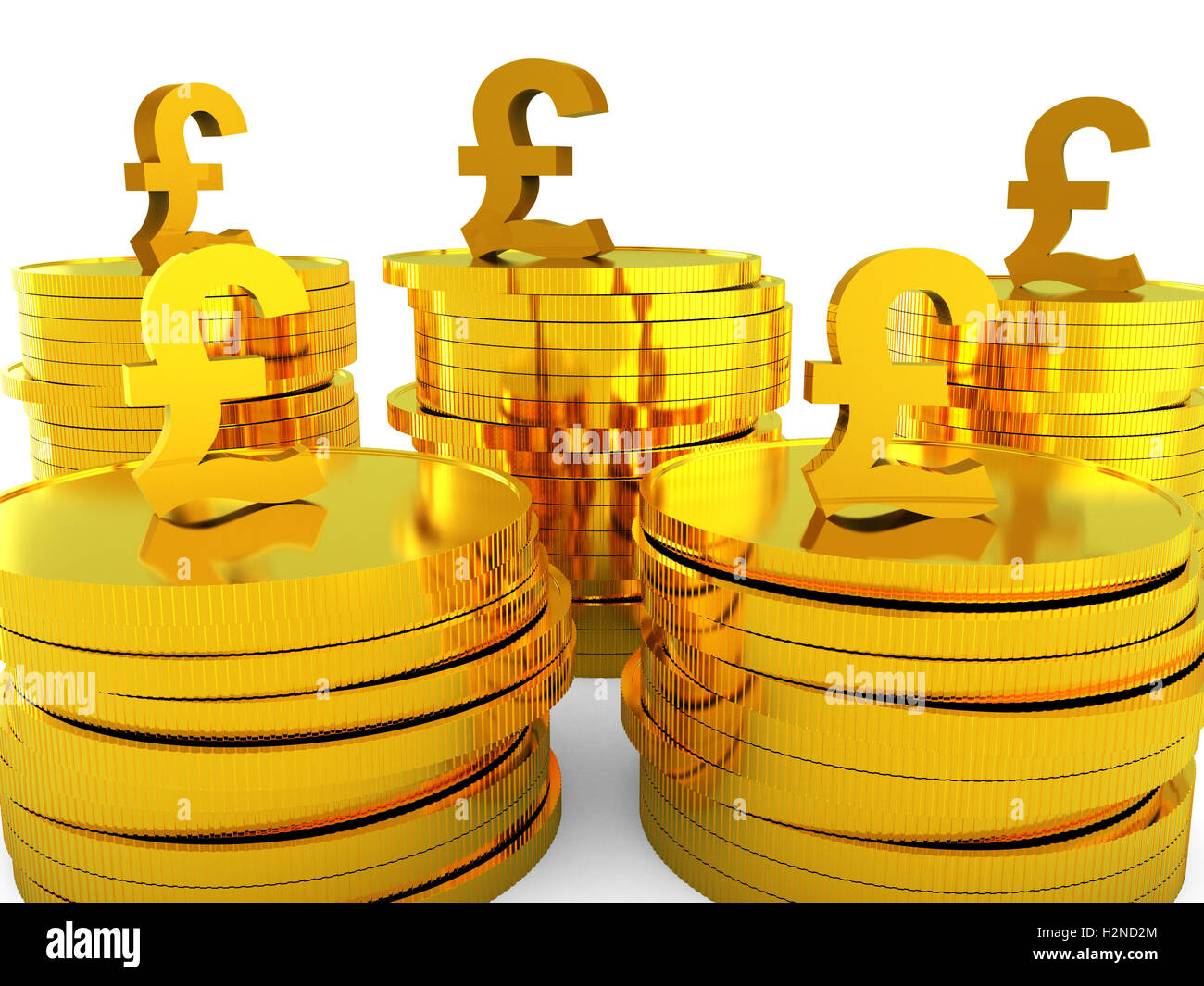 Pound Cash Indicating Growth Financial And Gbp Stock Photo - Alamy