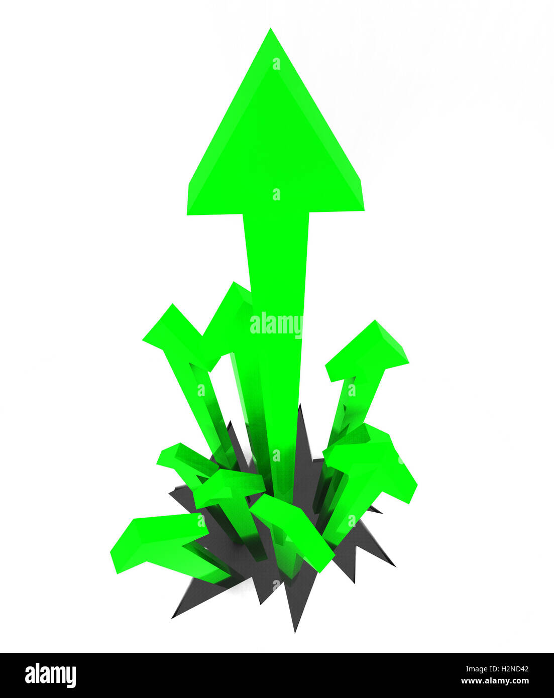 Arrows Up Indicating Upward Pointing And Upwards Stock Photo - Alamy