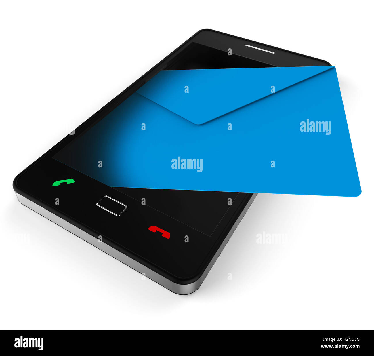 Phone Email Indicating World Wide Web And Send Message Stock Photo - Alamy