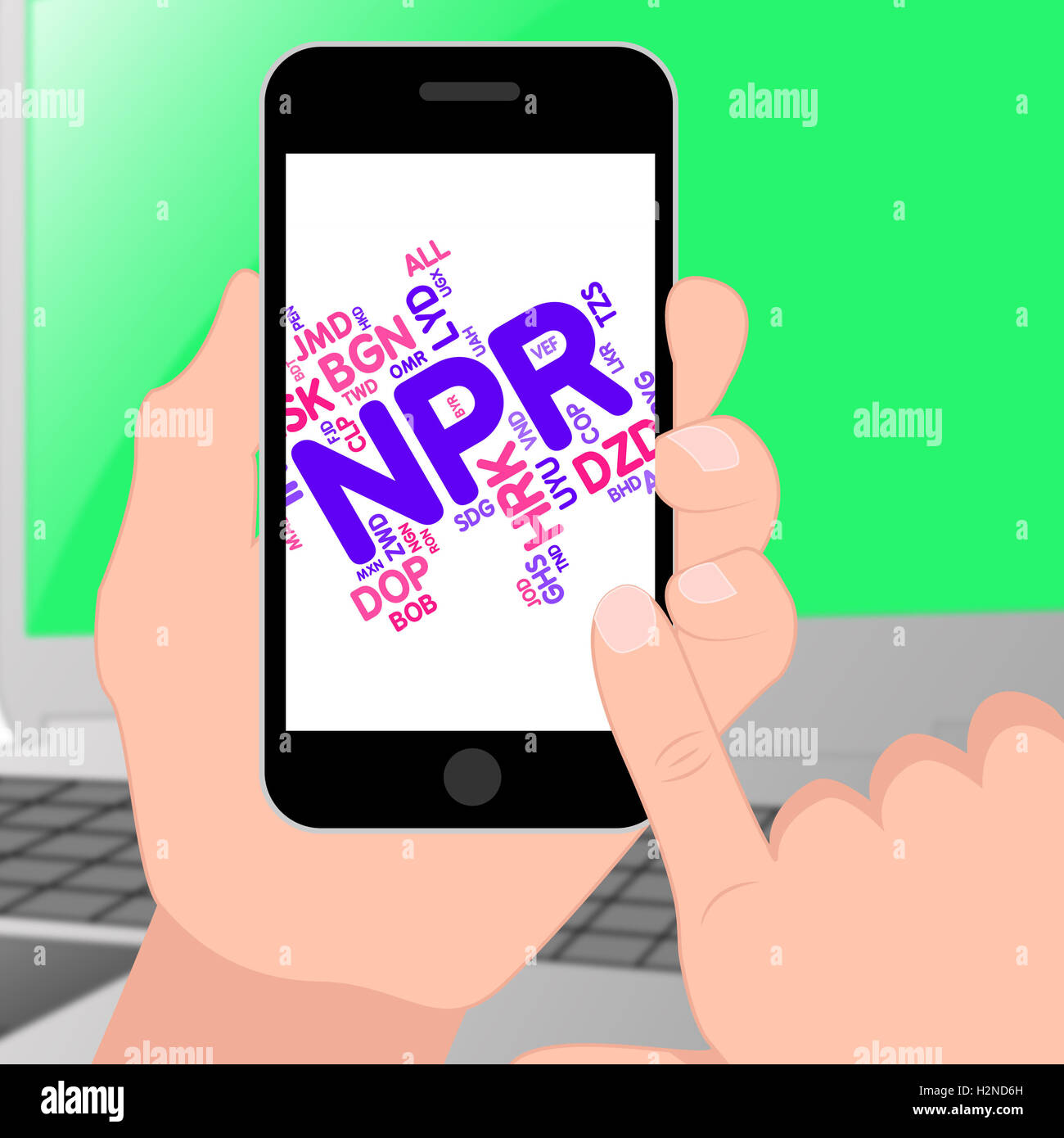 Npr Currency Showing Nepalese Rupee And Banknotes Stock Photo - Alamy