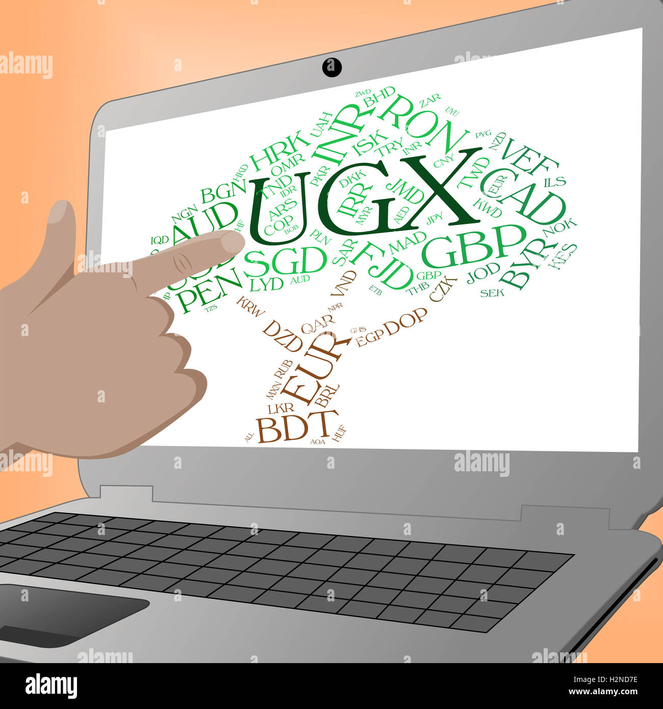 Ugx Currency Indicating Forex Trading And Market Stock Photo - Alamy